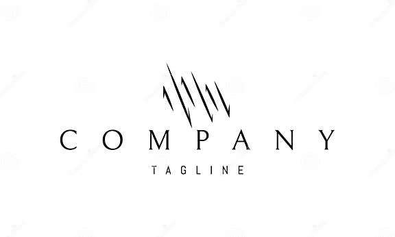 Vector Logo on Which an Abstract Image of Sharp Scratches in a Linear ...