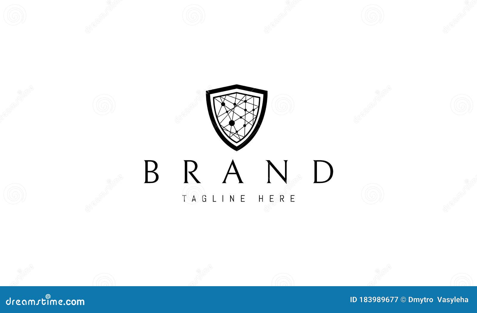 Vector Logo on Which an Abstract Image of a Shield with Lines Inside ...