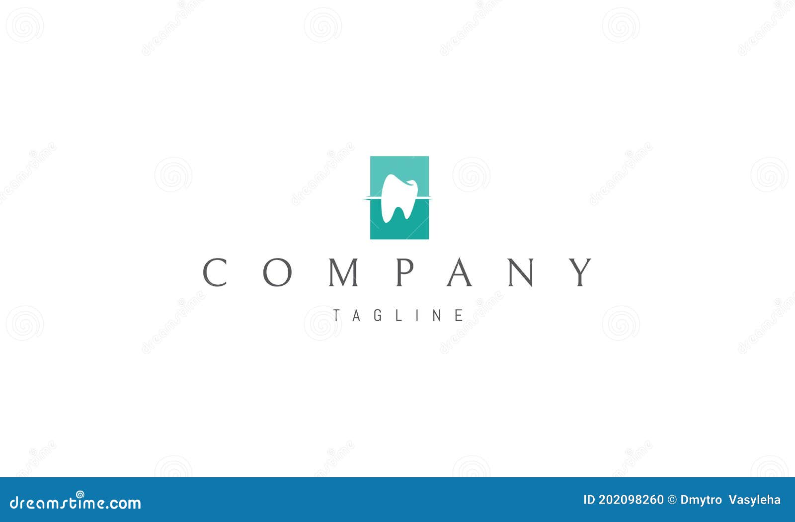 Vector Logo on Which the Abstract Image of the Silhouette of a Tooth in ...