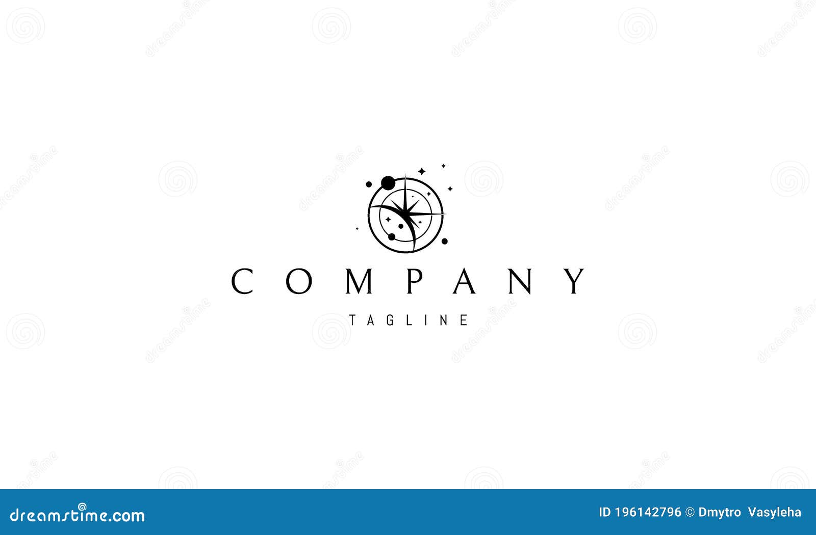 Vector Logo on Which an Abstract Image of the Space Landscape in a ...