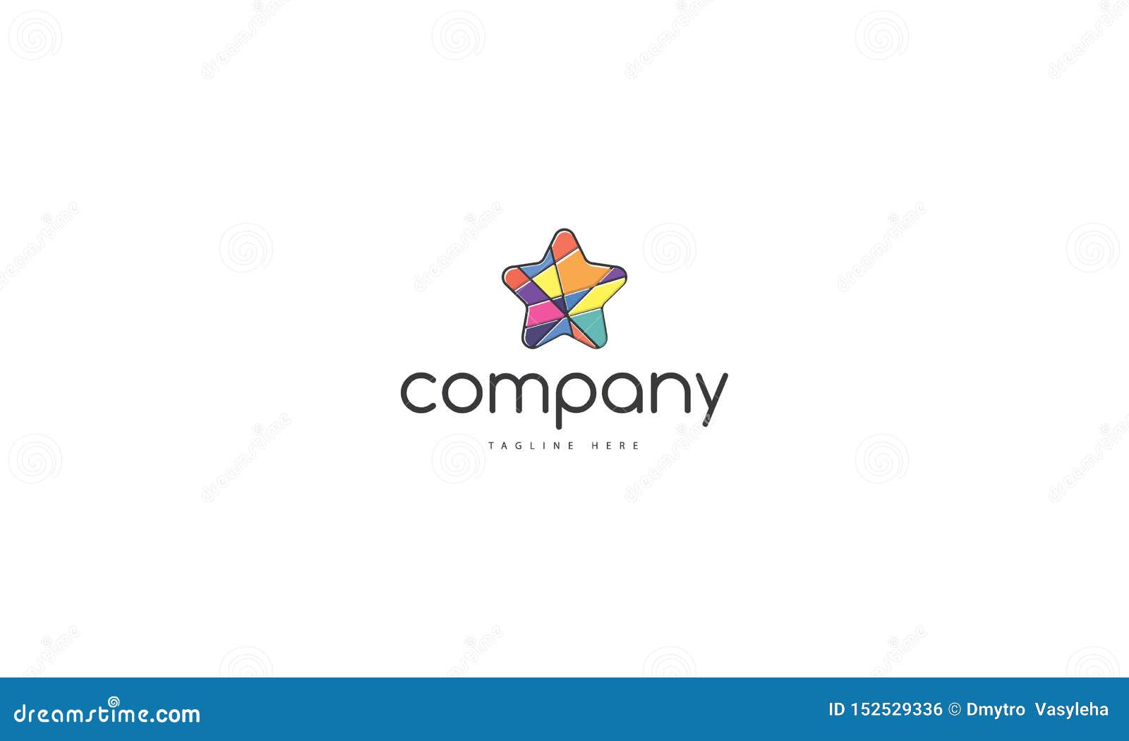 A Vector Logo on Which is an Abstract Image of a Star Made Up of ...