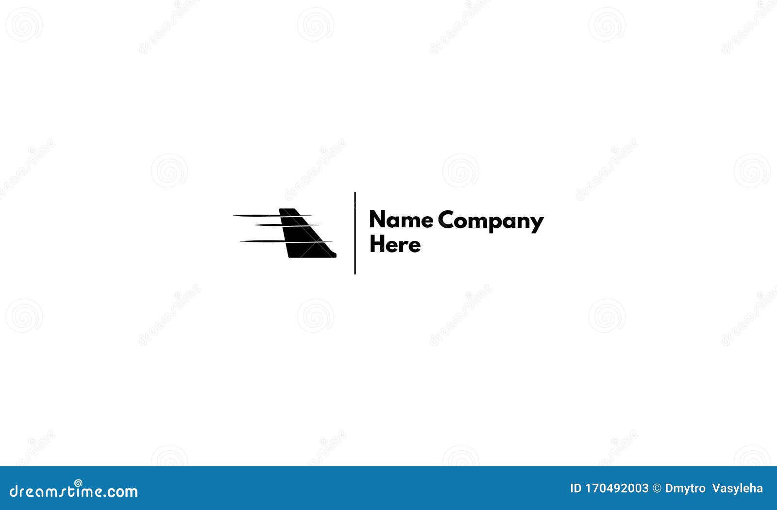 Vector Logo on Which the Abstract Image of the Tail of the Plane. Stock ...