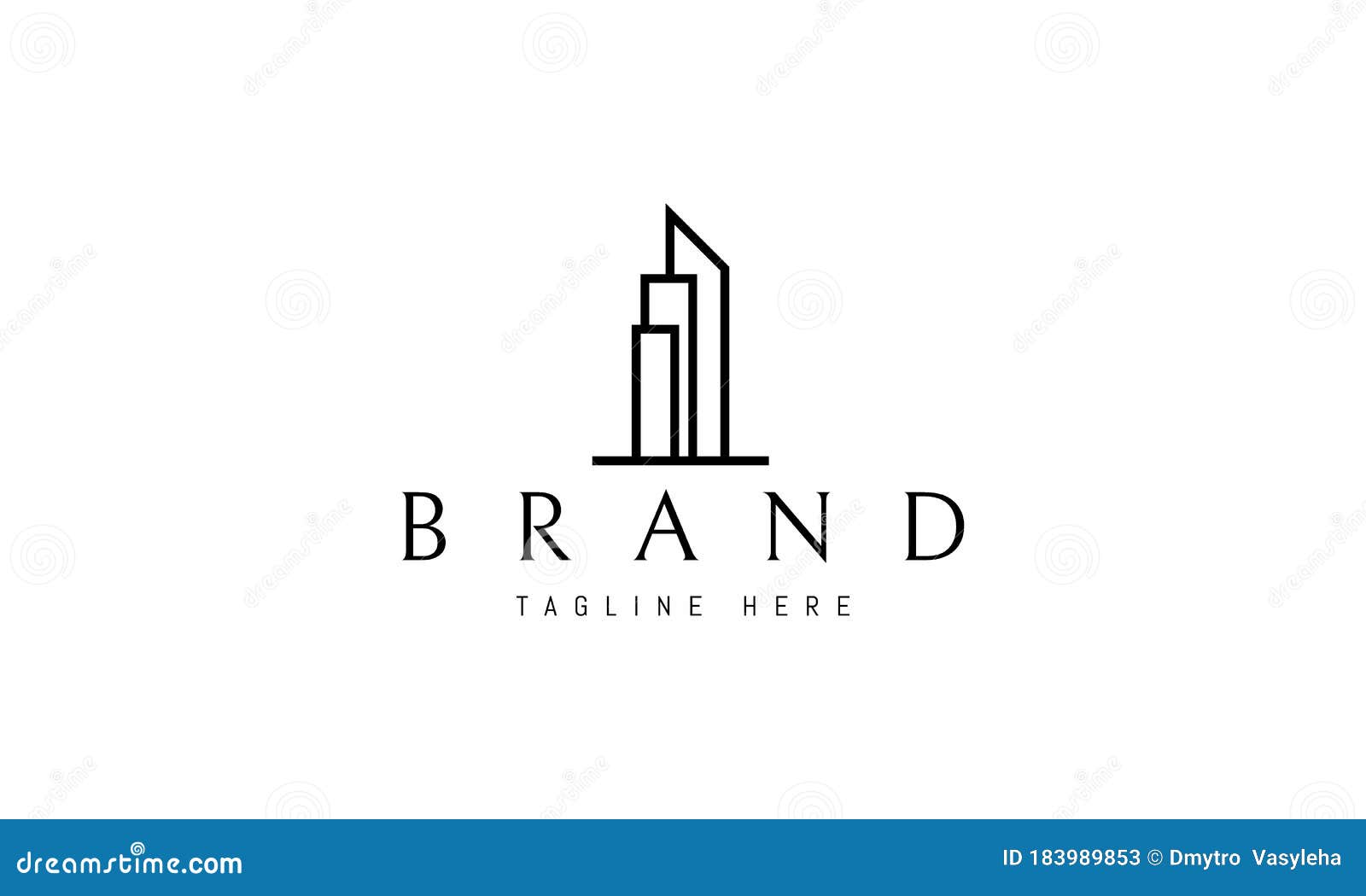 Vector Logo on Which an Abstract Image of Three Modern Tall Buildings ...