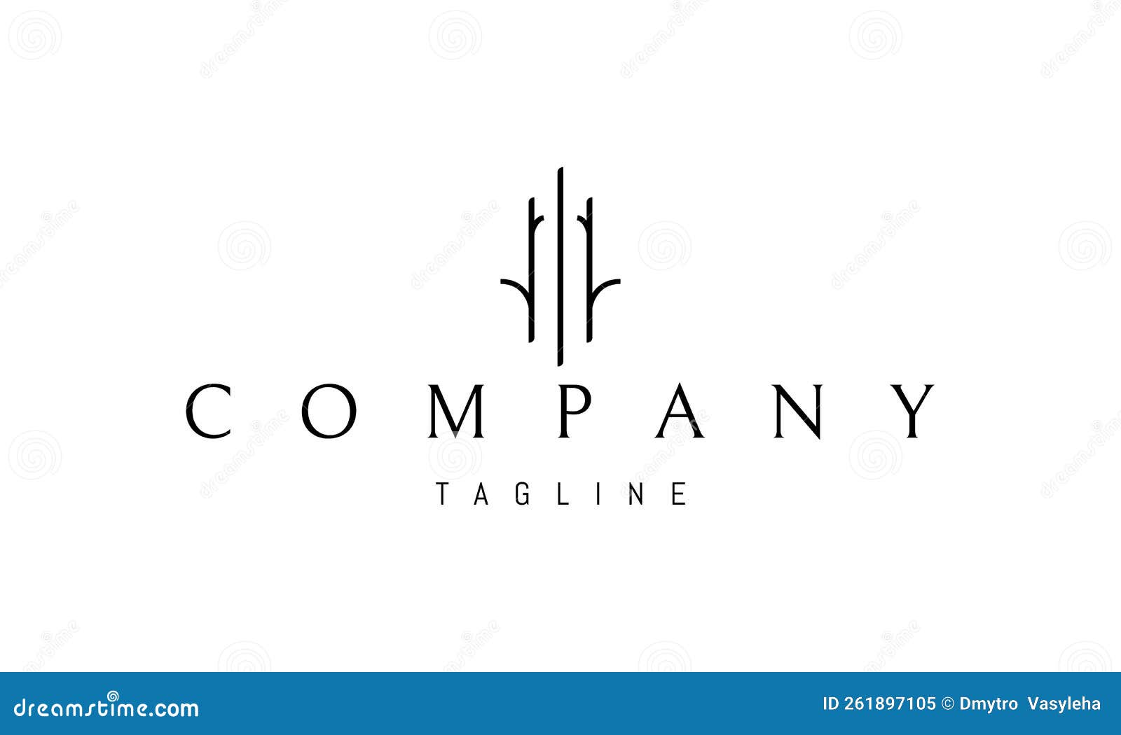 Vector Logo on Which an Abstract Image of Three Wooden Branches in the ...