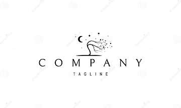 Vector Logo on Which an Abstract Image of a Tree Bending in the Wind ...