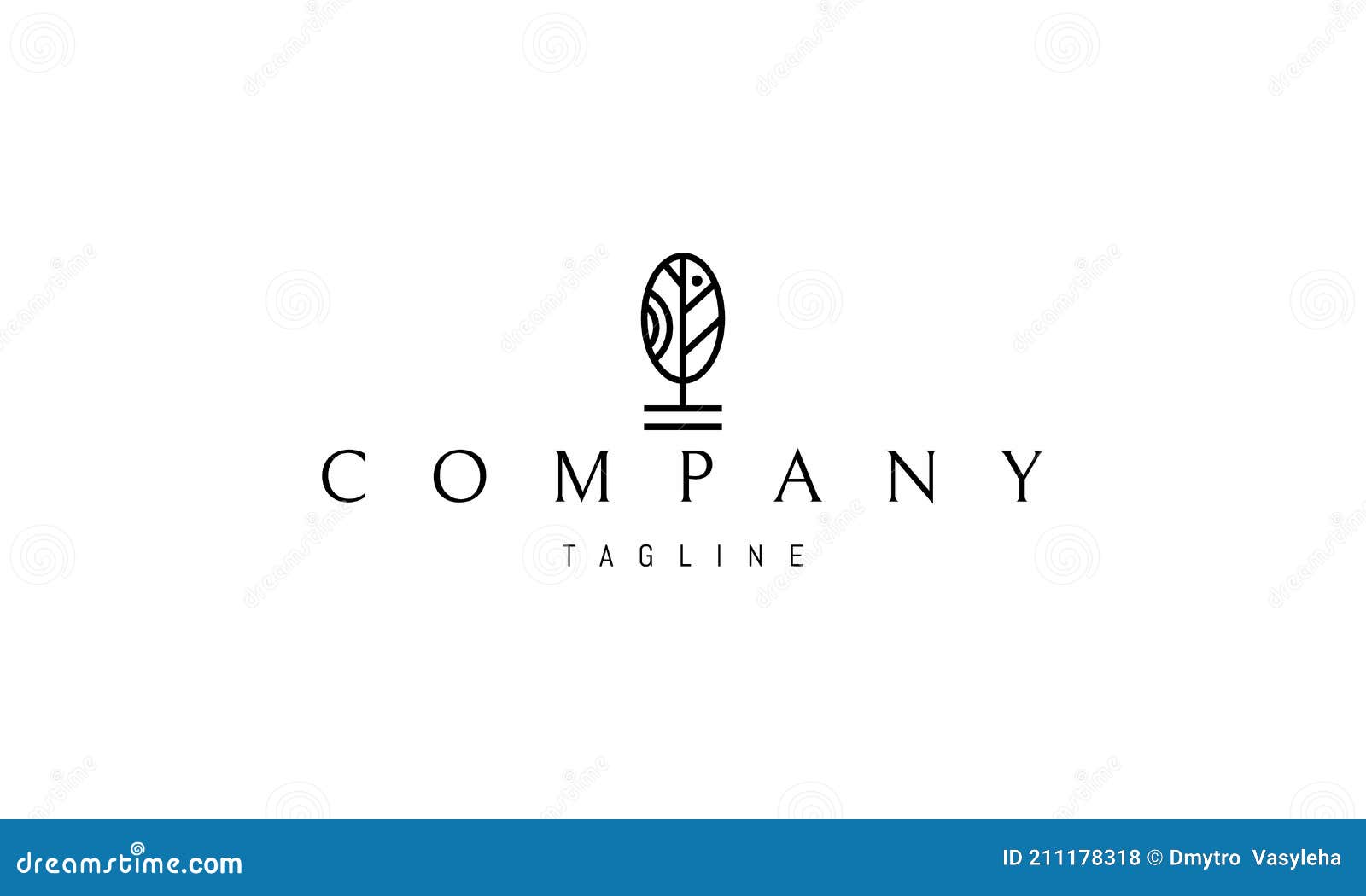 Vector Logo on Which an Abstract Image of a Tree in a Childish Style ...