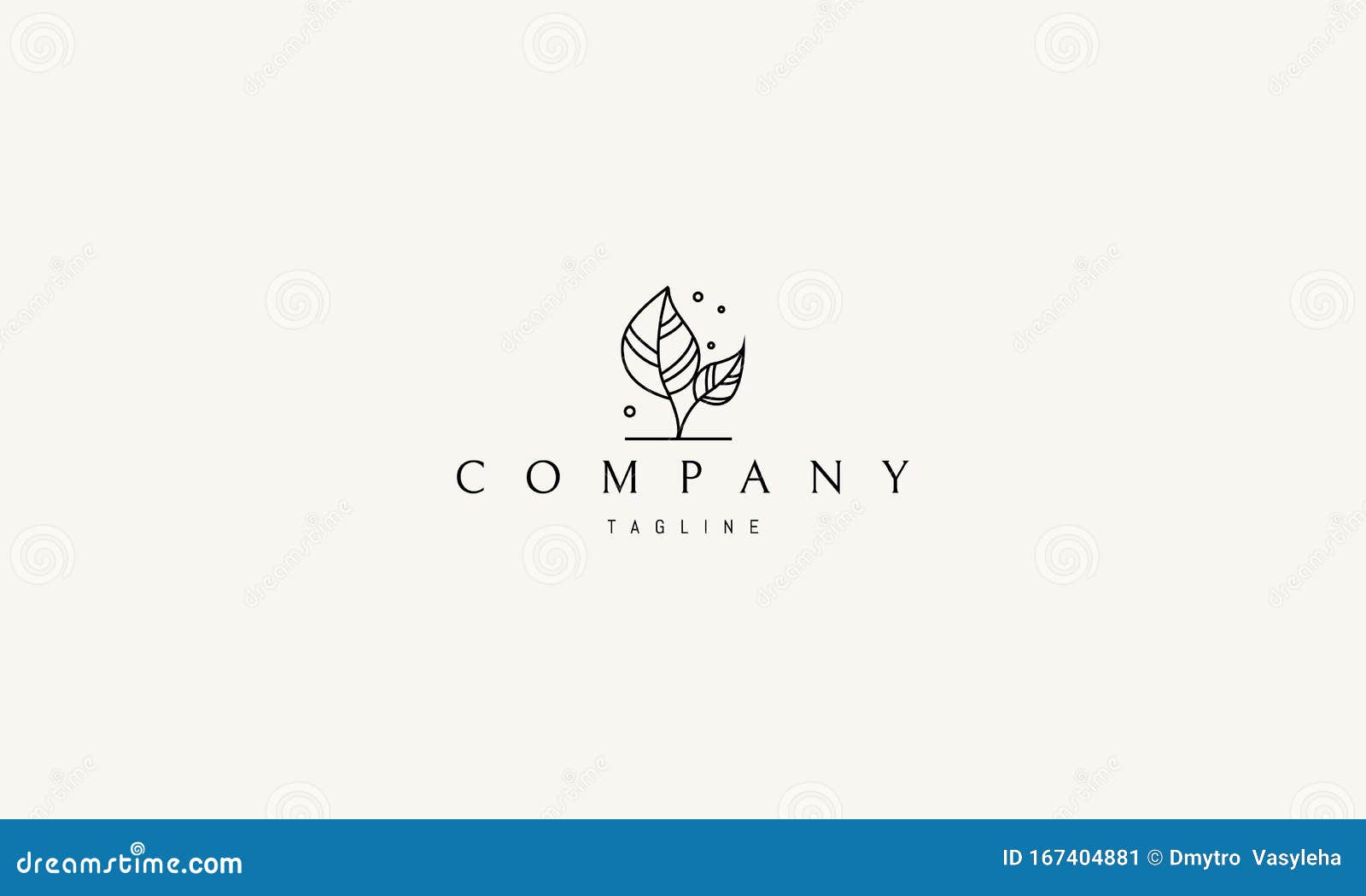 Vector Logo on Which an Abstract Image of Two Leaves. Stock Vector ...