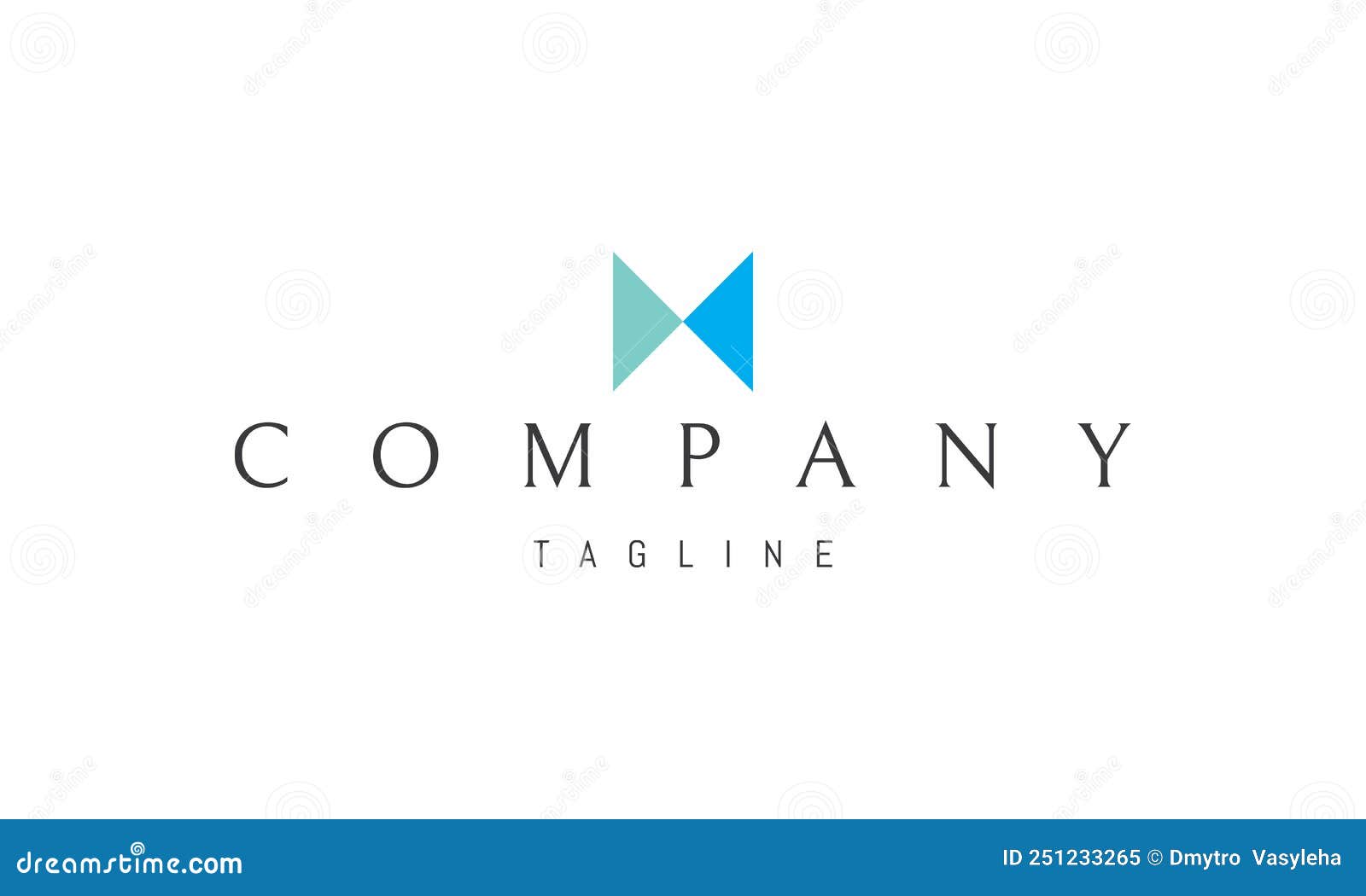 Vector Logo on Which an Abstract Image of Two Triangles Representing ...