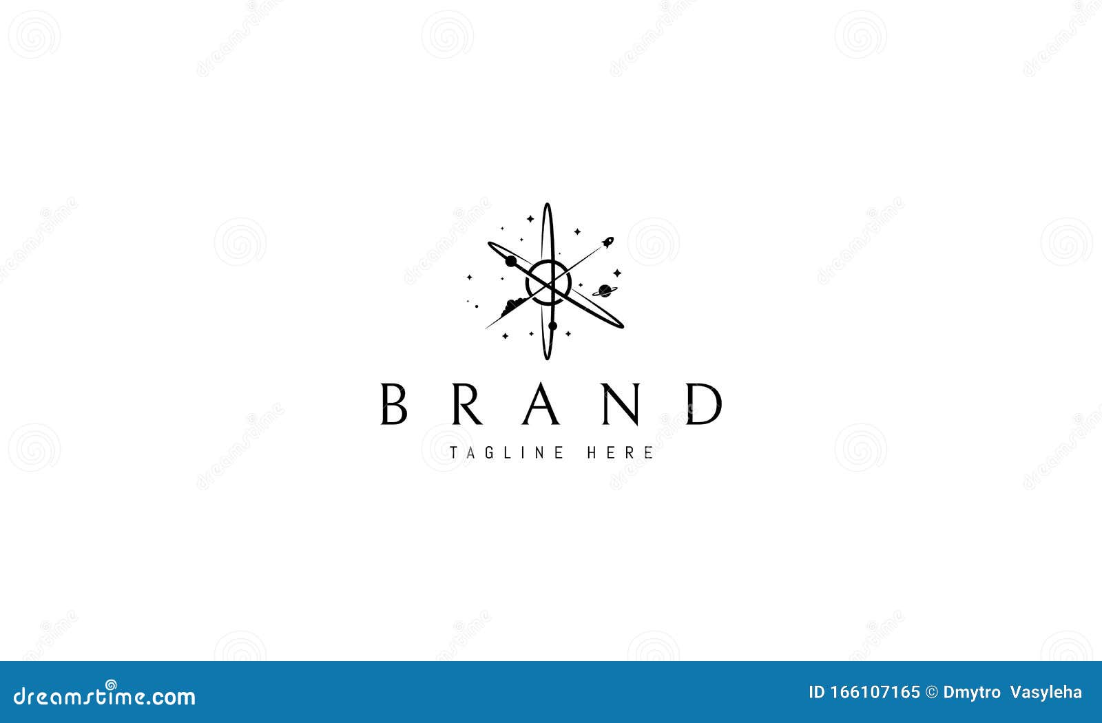 Vector Logo on Which an Abstract Image of the Universe. Stock Vector ...