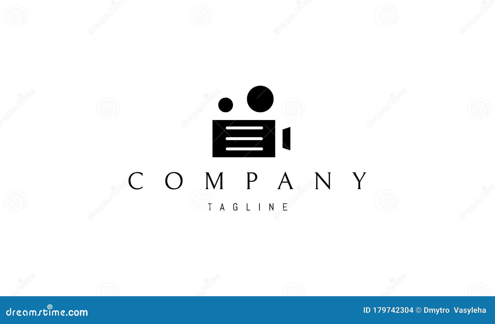 Vector Logo on Which an Abstract Image of a Video Camera. Stock Vector ...