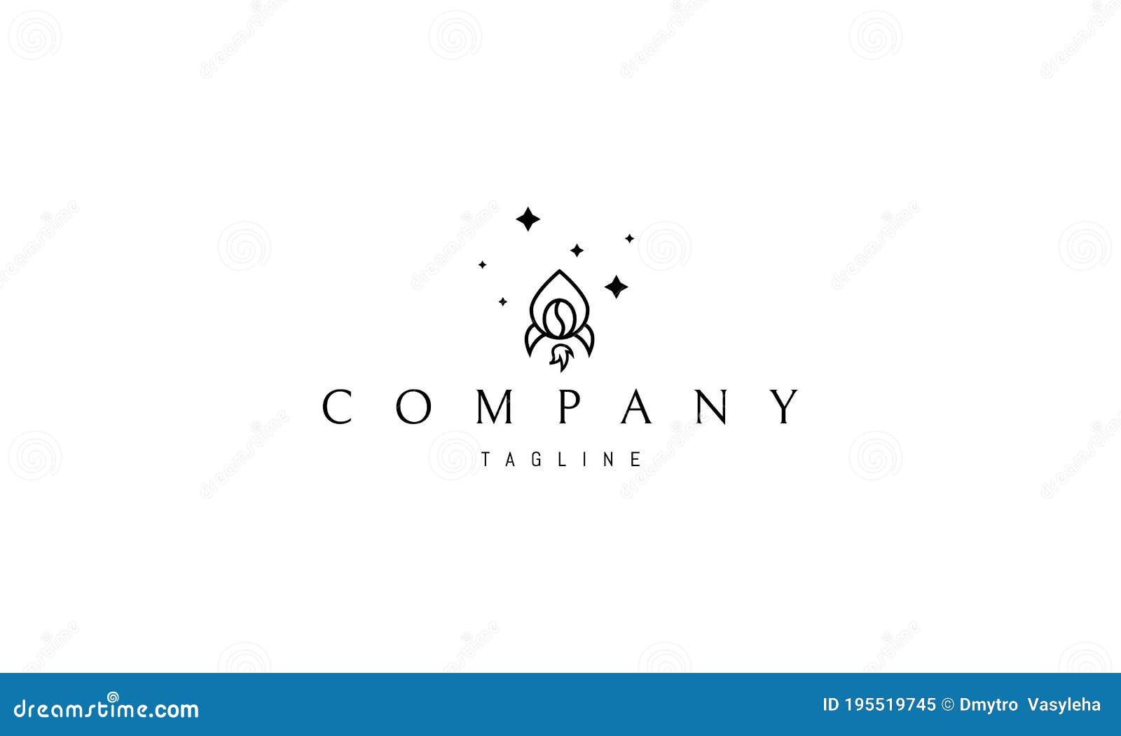 Vector Logo on Which an Abstract Image of a Water Drop in the Form of a ...