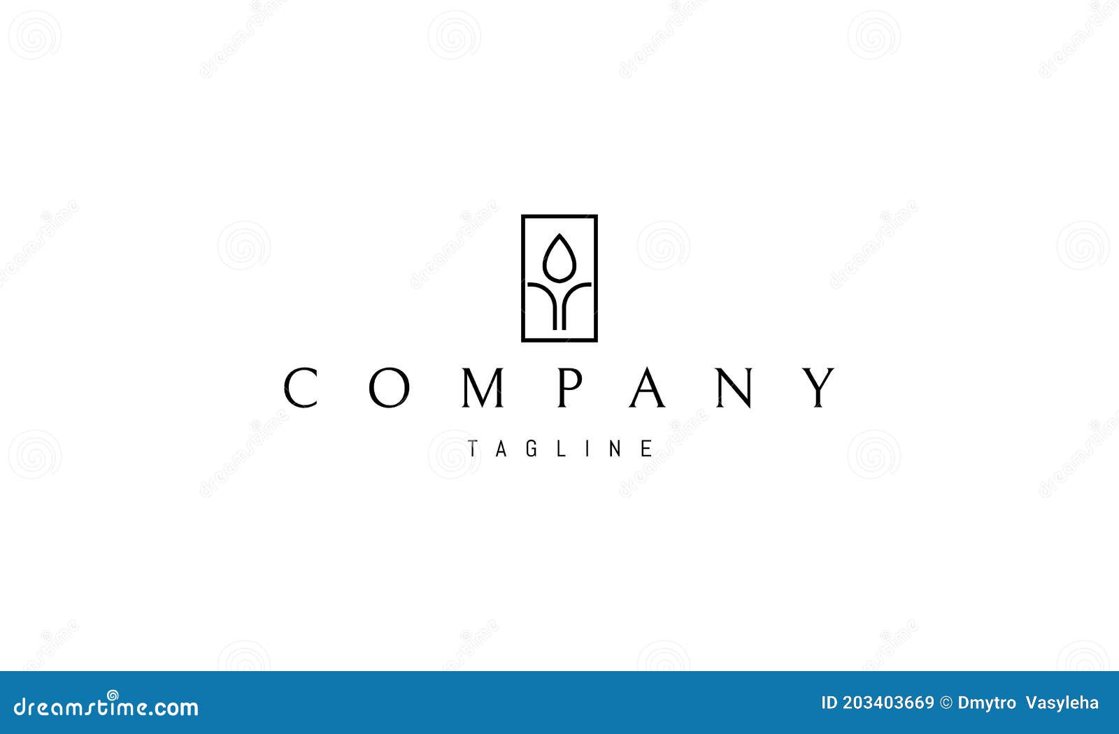 Vector Logo on Which an Abstract Image of a Water Source. Stock Vector ...