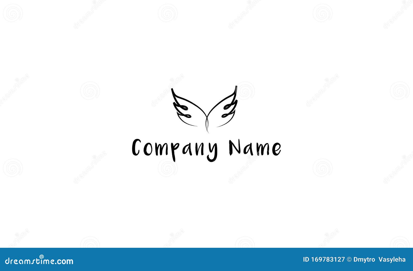 Vector Logo on Which the Abstract Image of the Wings. Stock Vector ...