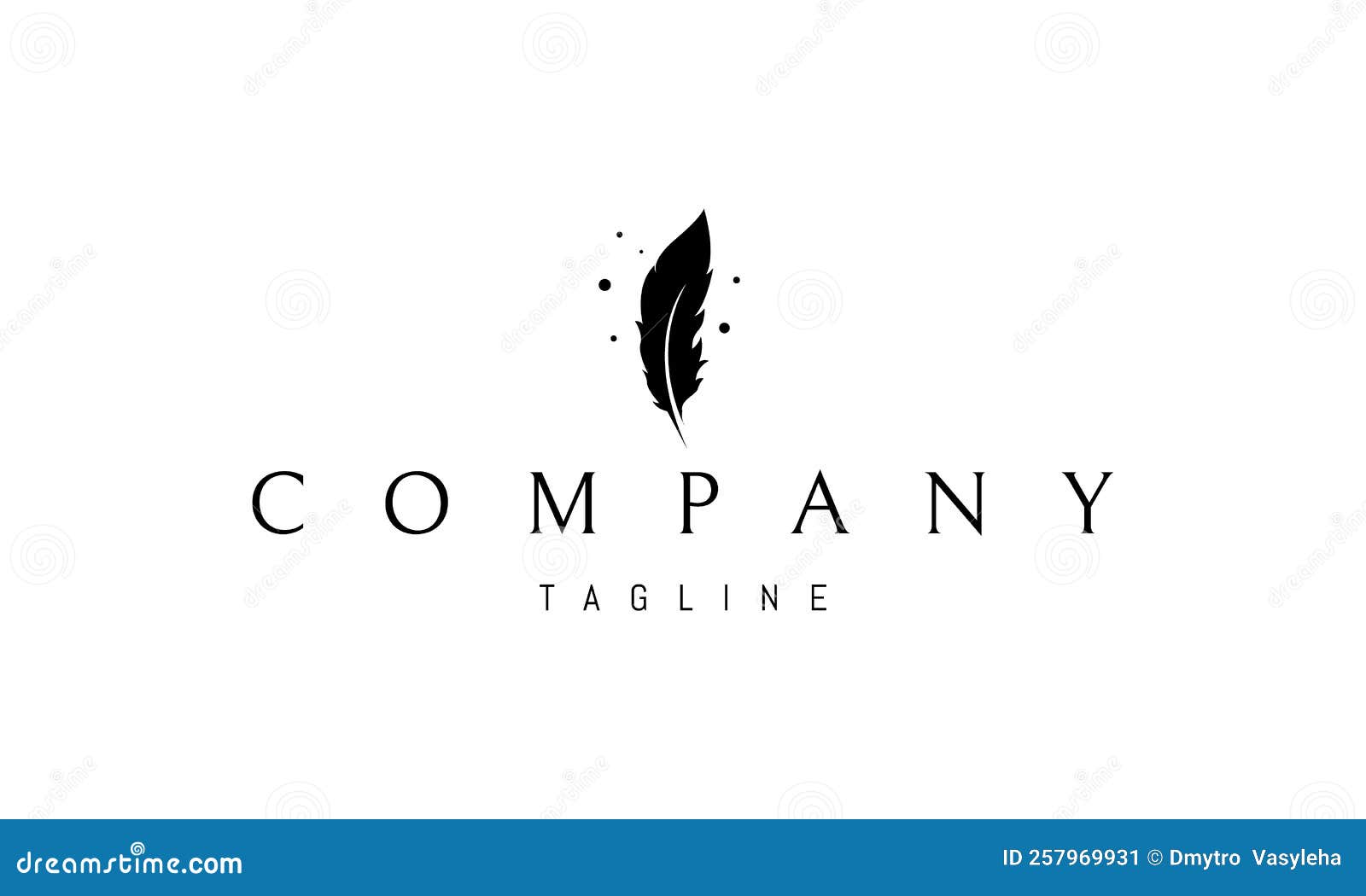 Vector Logo on Which an Abstract Image of the Writer S Ink Pen. Stock ...