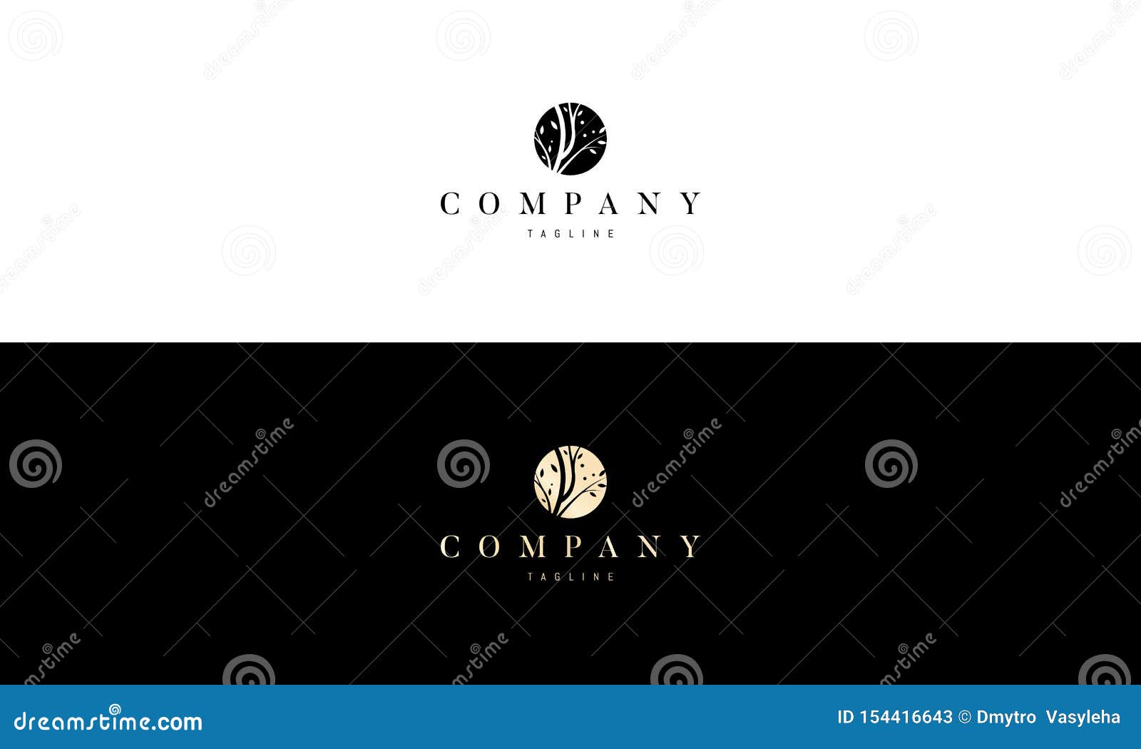 Vector Logo on Which the Image of the Branches of a Tree in a Circle ...