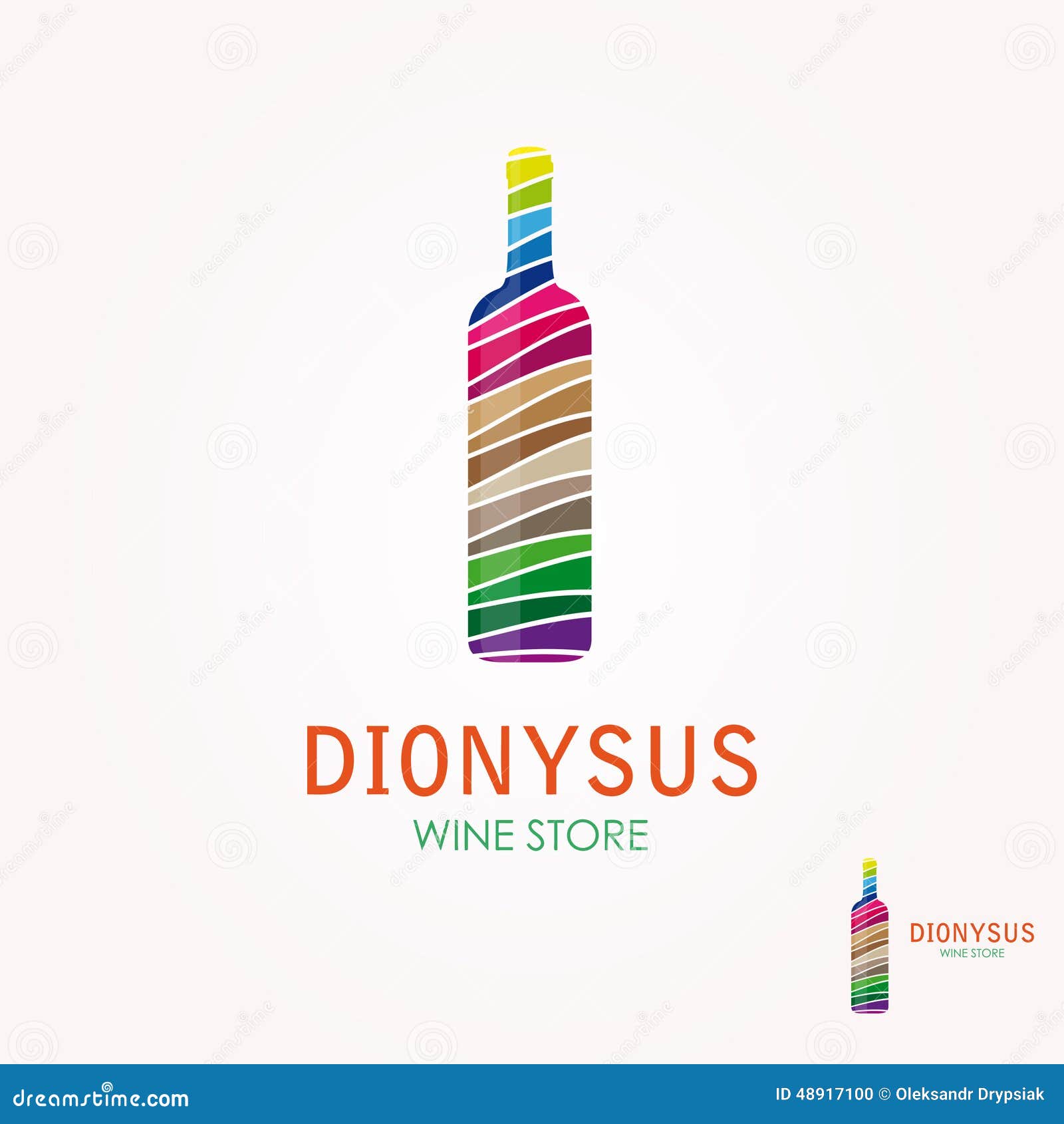 Vector Logo with a Wine Bottle Design Stock Vector - Illustration of ...