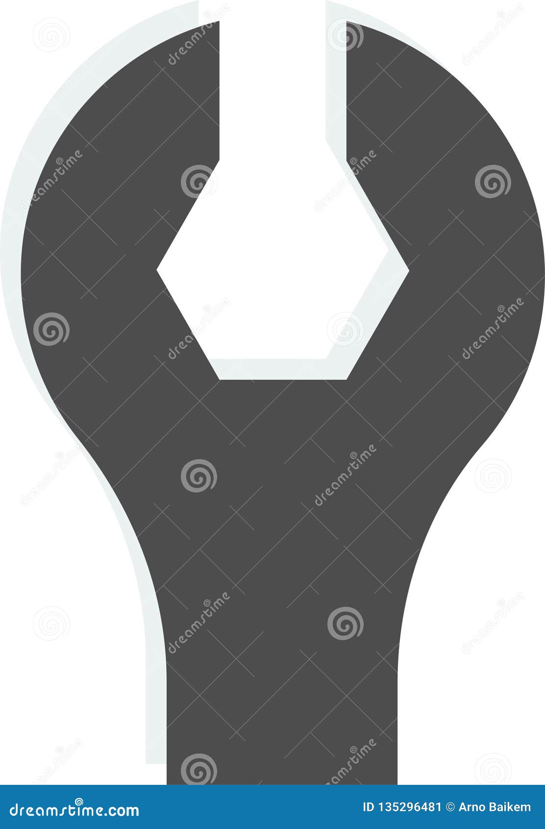 Vector Logo Wrench on a White Background Stock Illustration ...
