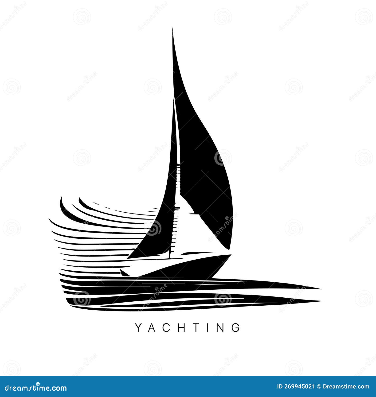 Vector Logo of Yacht with Sail. Illustration of Sail Boat Stock Vector ... Vector Logo of Yacht with Sail. Illustration of Sail Boat Stock Vector ...