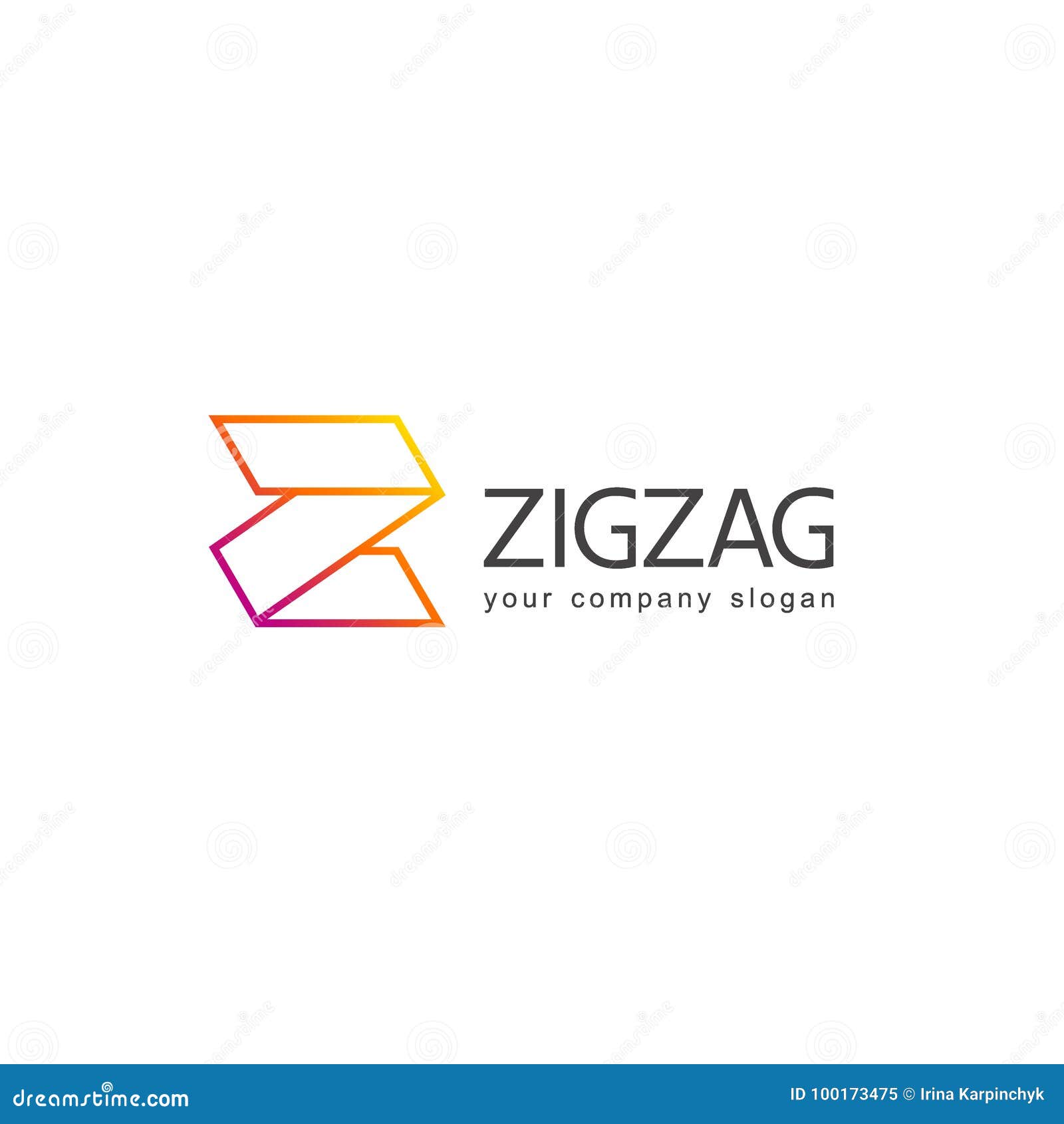 Vector Logos Design for Business. Zigzag Icon Stock Vector ...