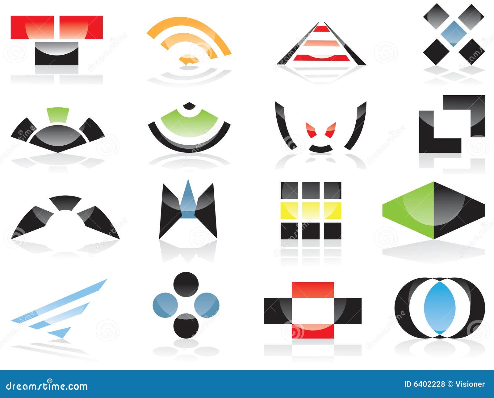 Vector logos and elements stock vector. Illustration of company - 6402228