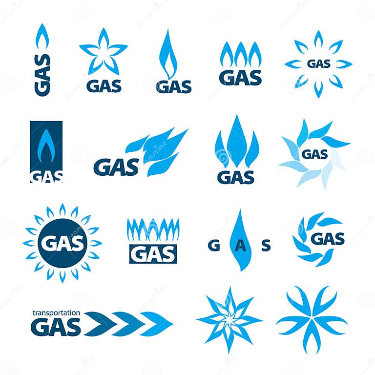 Vector Logos of Natural Gas Stock Vector - Illustration of processing ...