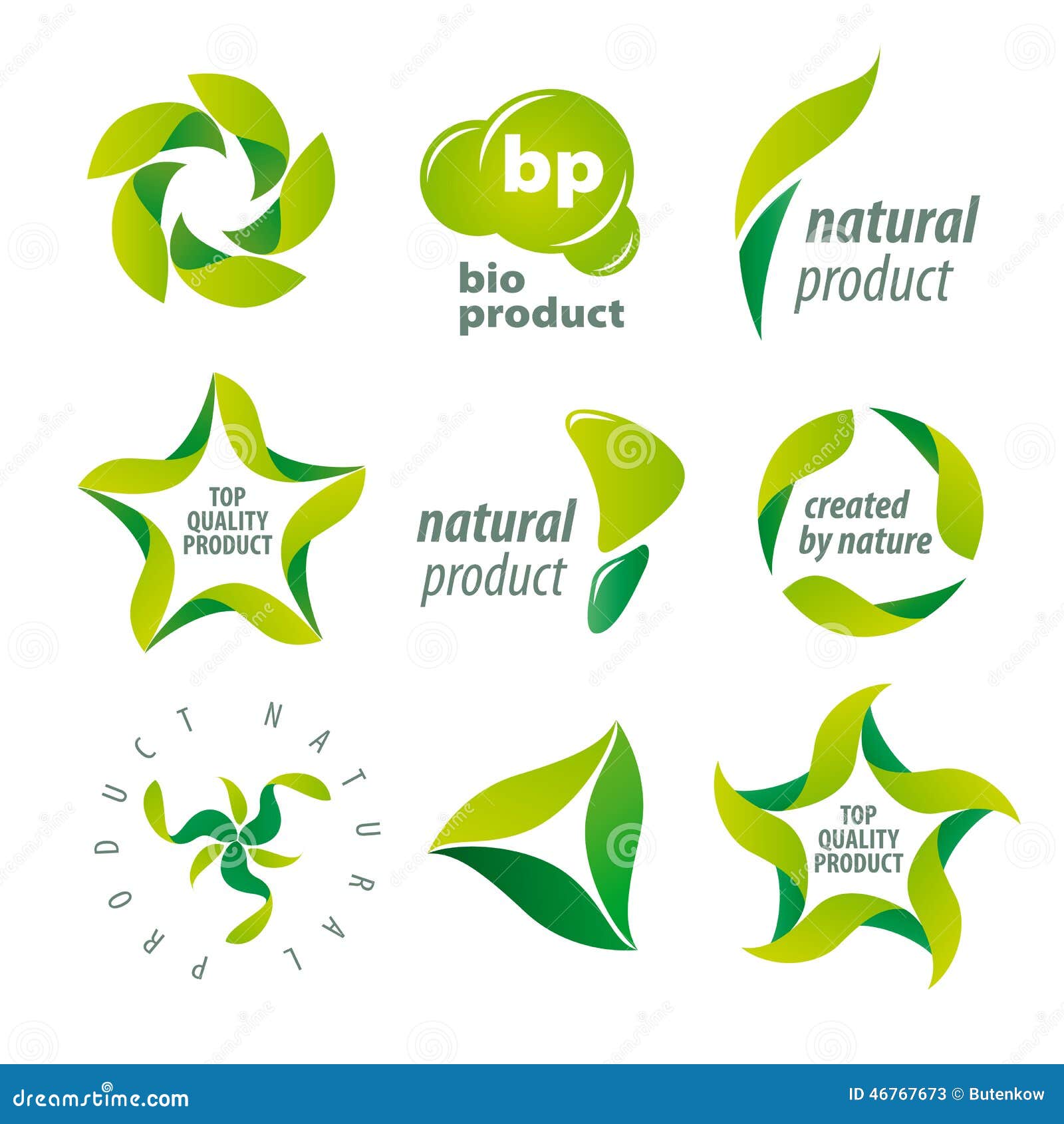 Vector Logos For Organic Natural Products | CartoonDealer.com #46767673