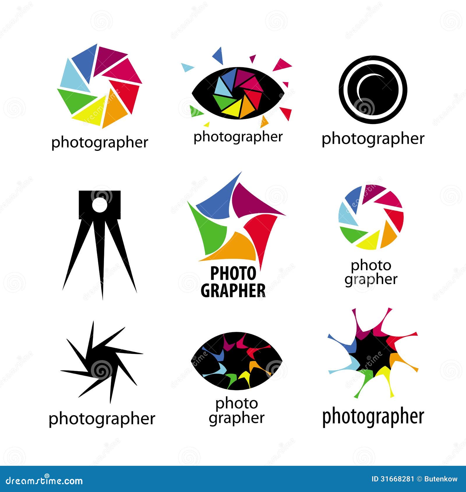 Vector Logos for Photographers and Photo Stock Vector - Illustration of ...