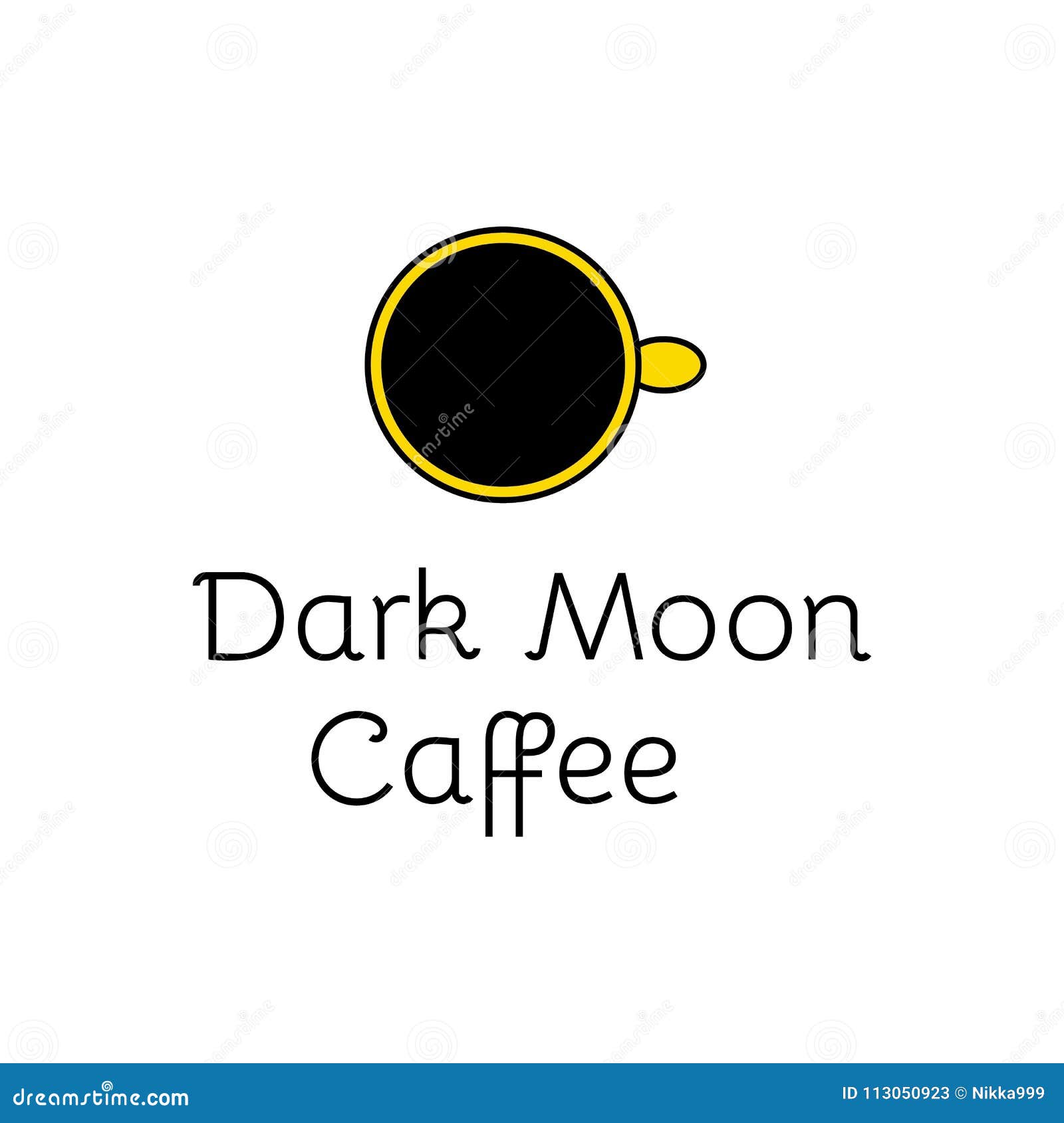 Vector Logotype for the Cafe. Coffee Mug and Moon Combined in One Logo ...