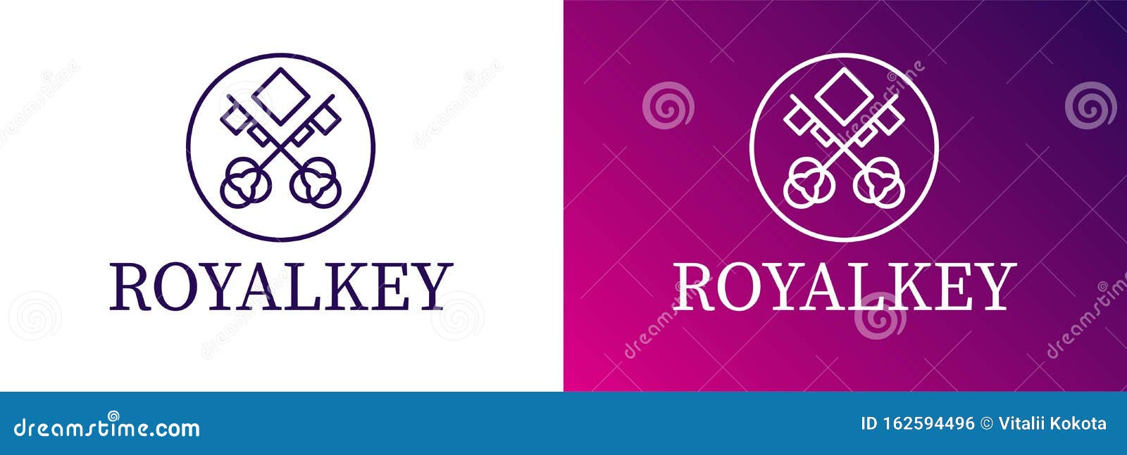 Royalkey Logo. Vector Logotype Design Element. Real Estate, Key, House ...