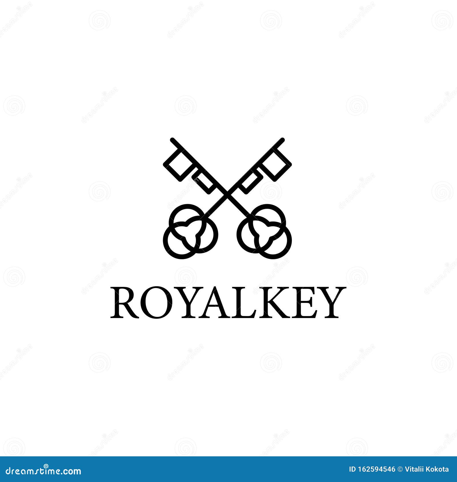 Royalkey Logo. Vector Logotype Design Element. Real Estate, Key, House ...