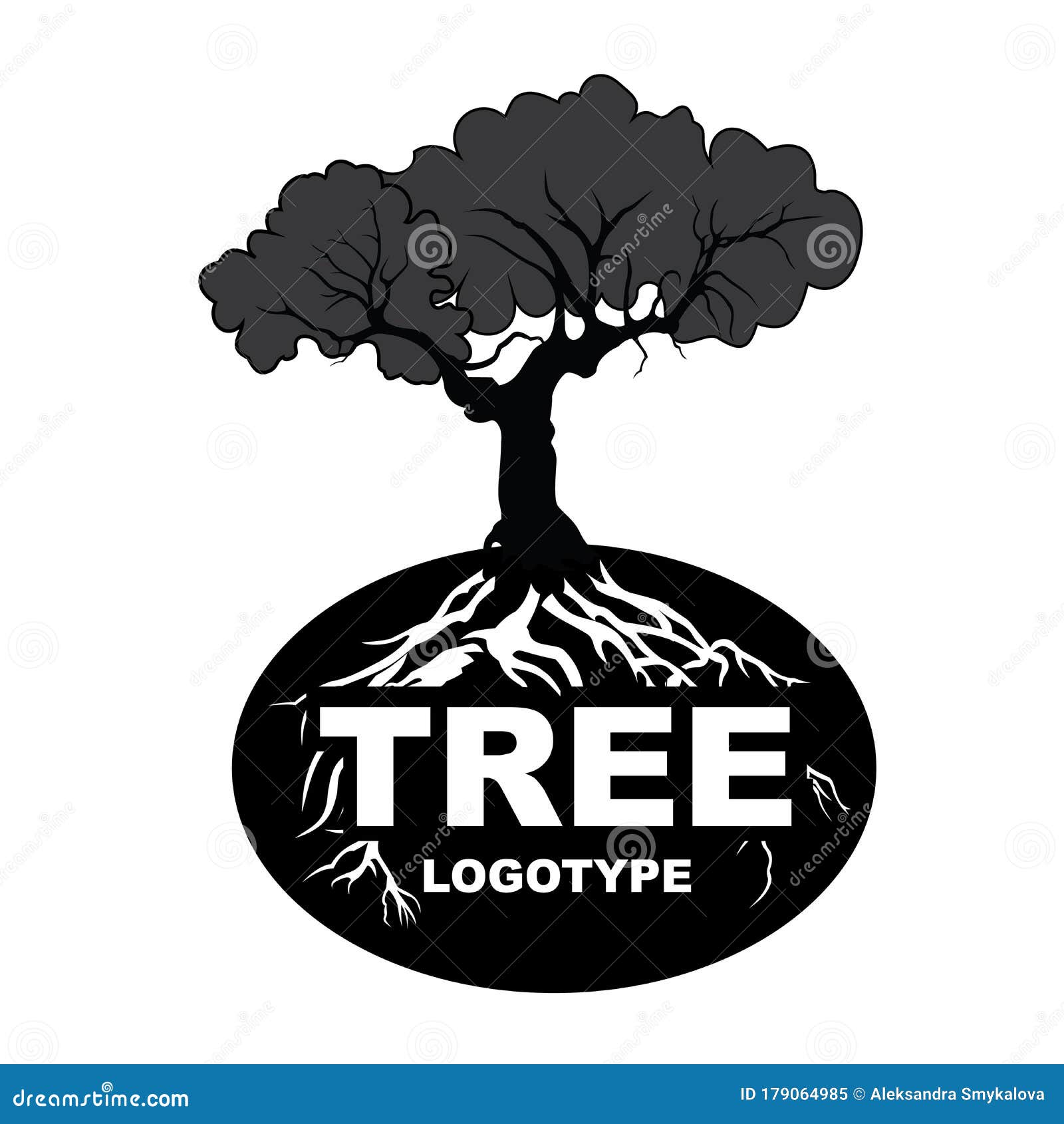 Logo of black tree stock vector. Illustration of business - 179064985