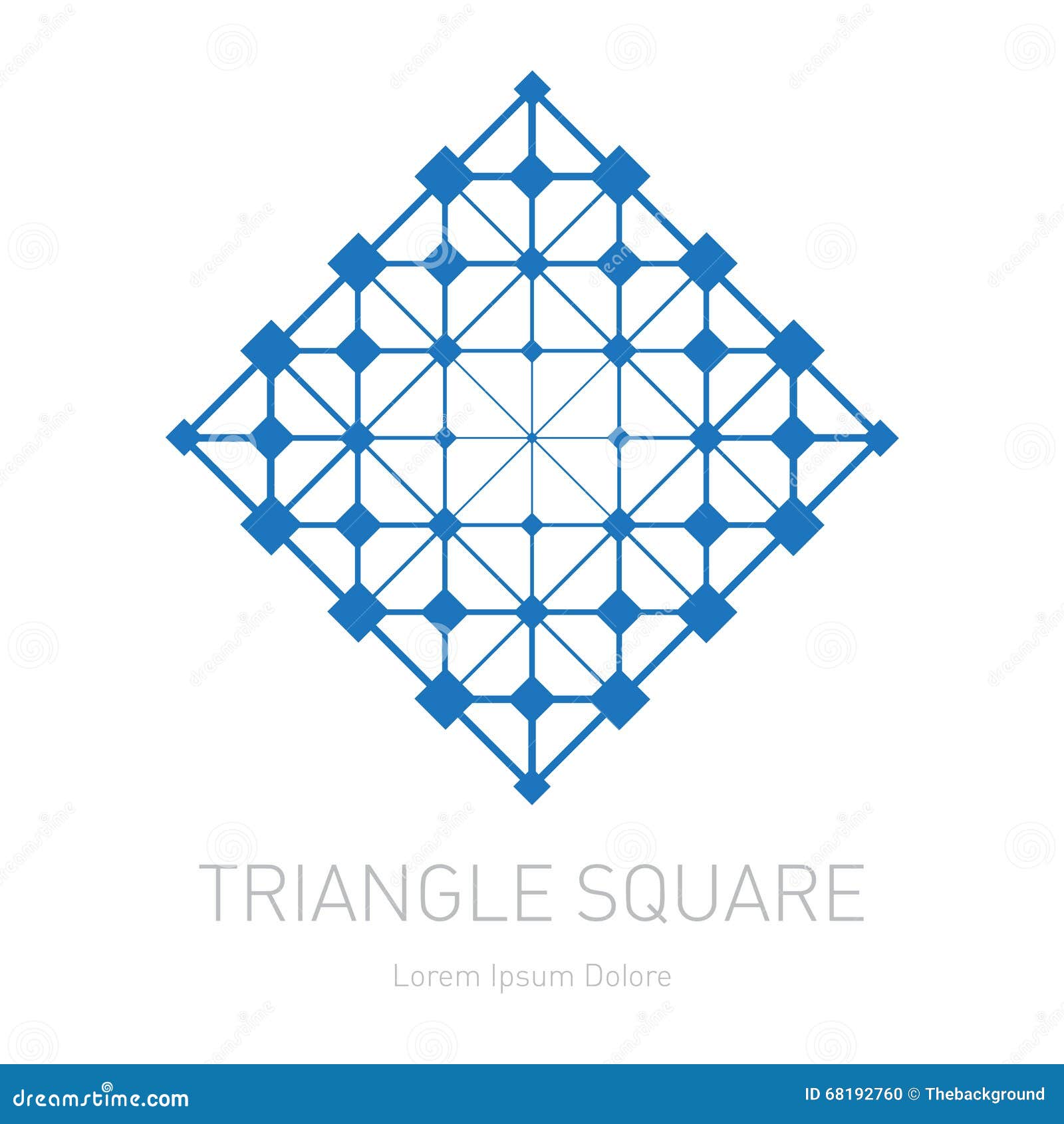 Vector Logotype Template. the Low-poly Mesh Stock Vector - Illustration ...