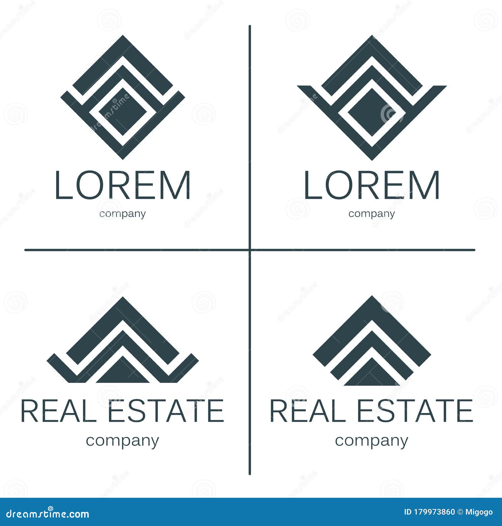 Vector Logotypes Set. Logo for Business Company, Projects Stock ...