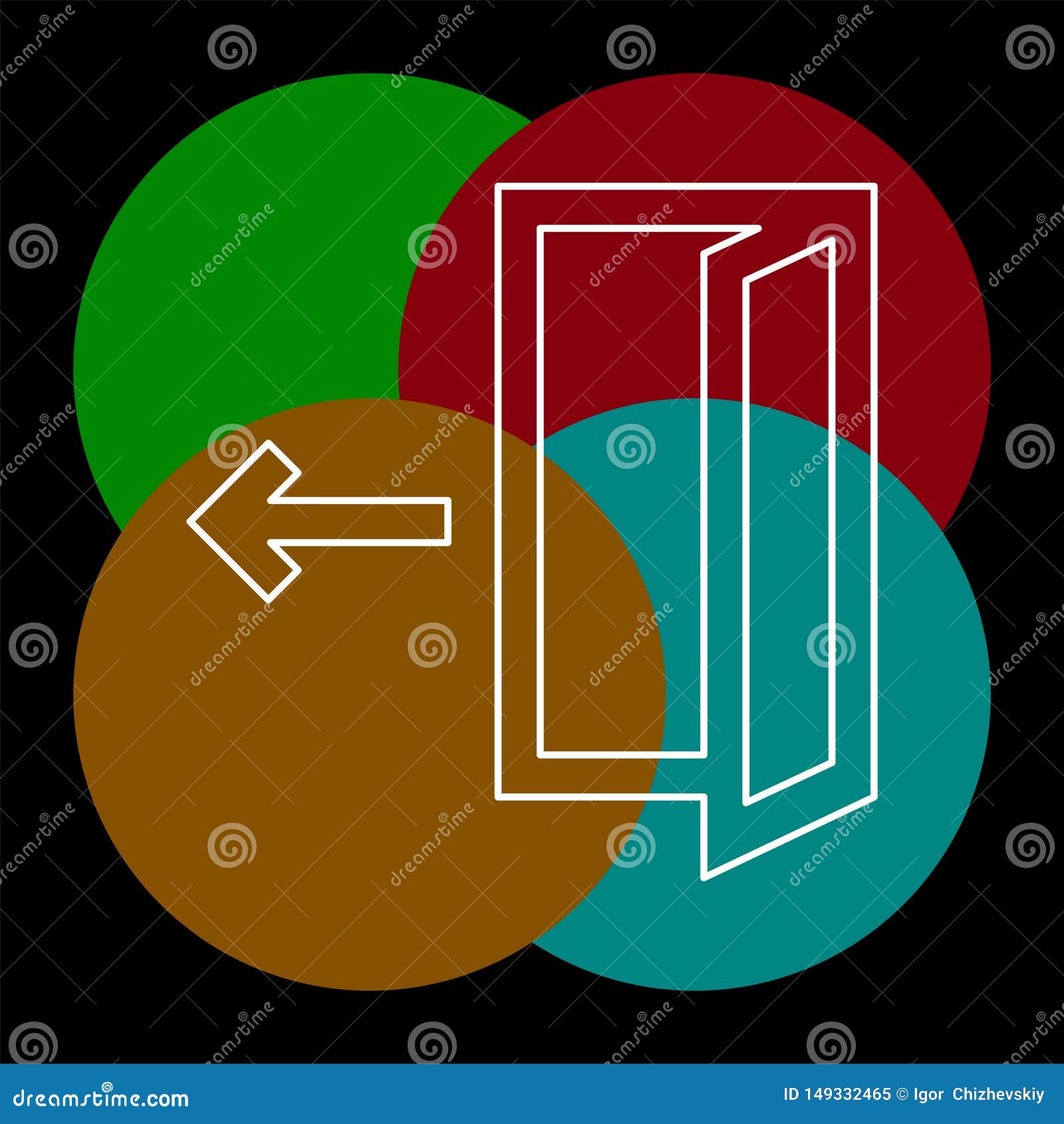 Vector Logout Icon Exit Sign Or Register Logout Button. | CartoonDealer ...