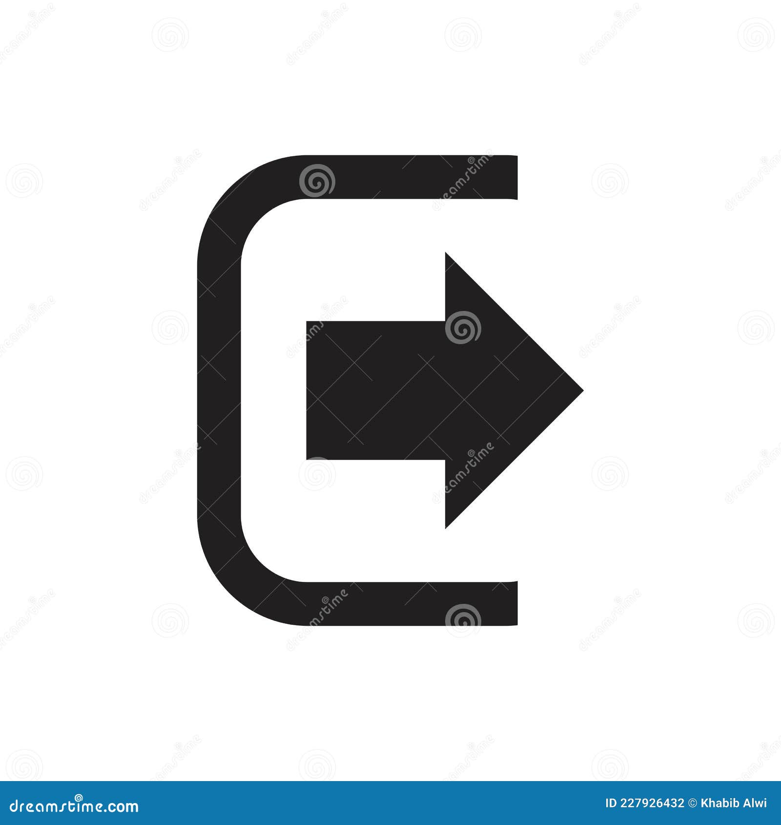 Vector Logout Icon Exit Sign Or Register Logout Button. | CartoonDealer ...