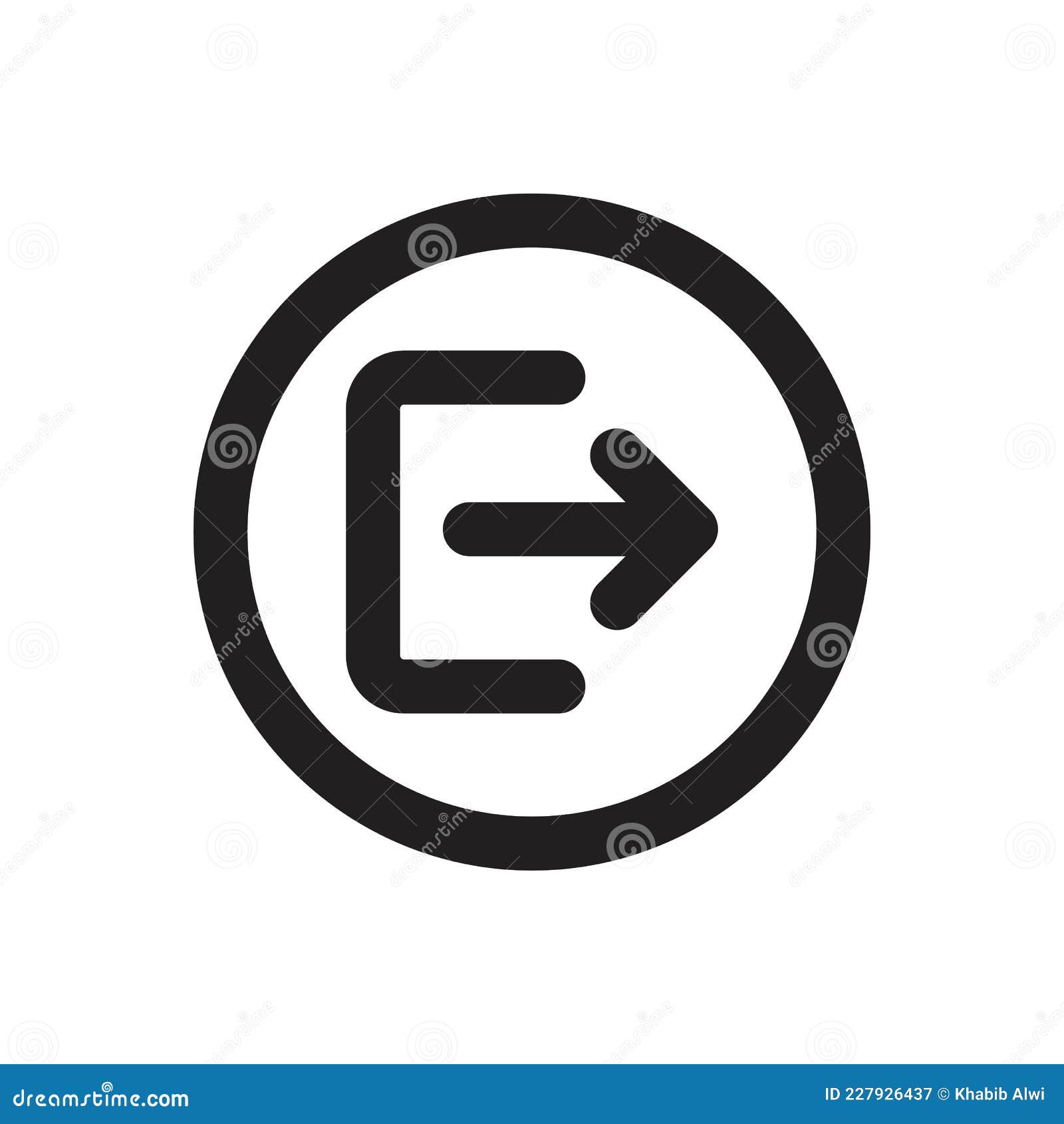 Vector Logout Icon Exit Sign Or Register Logout Button. | CartoonDealer ...