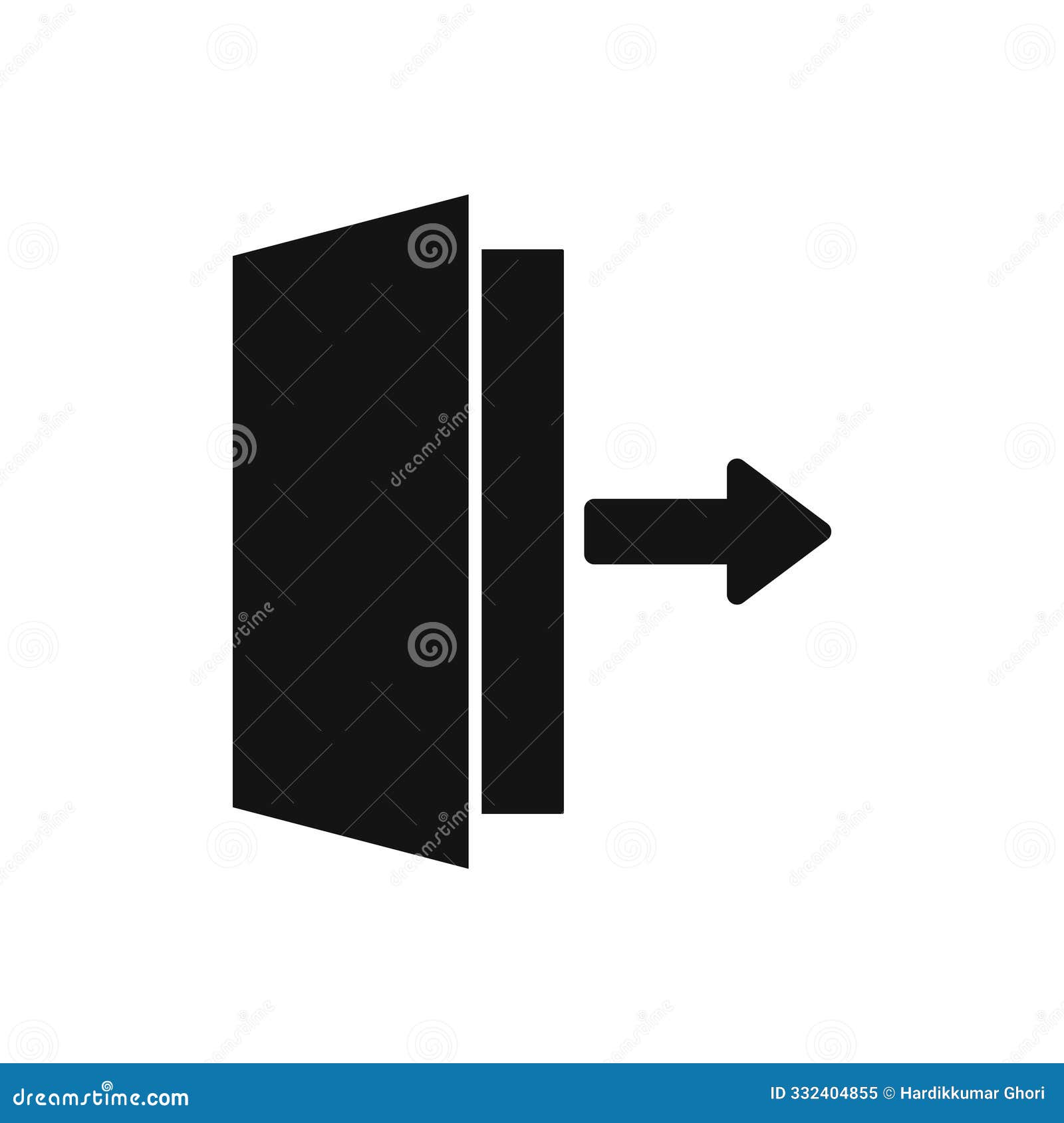 Vector Logout Icon Symbol on White Background Stock Vector ...