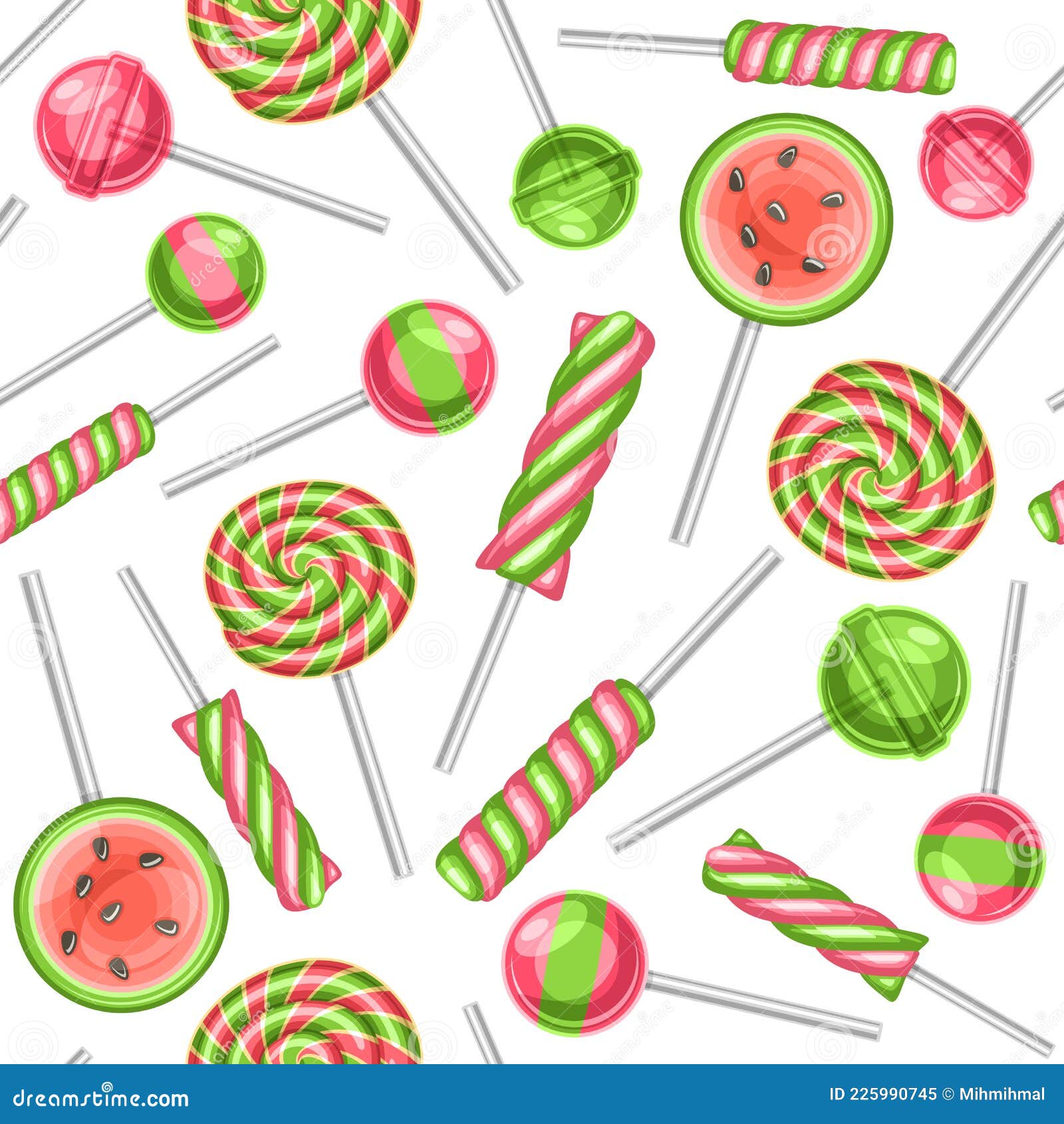 Vector Lollipop Seamless Pattern Stock Vector - Illustration of ...