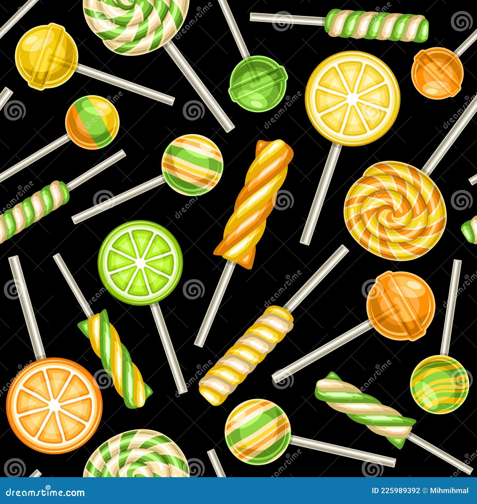 Lollipop Seamless Pattern. Sweet Candy Texture. Strawberry Sweets Taste ...
