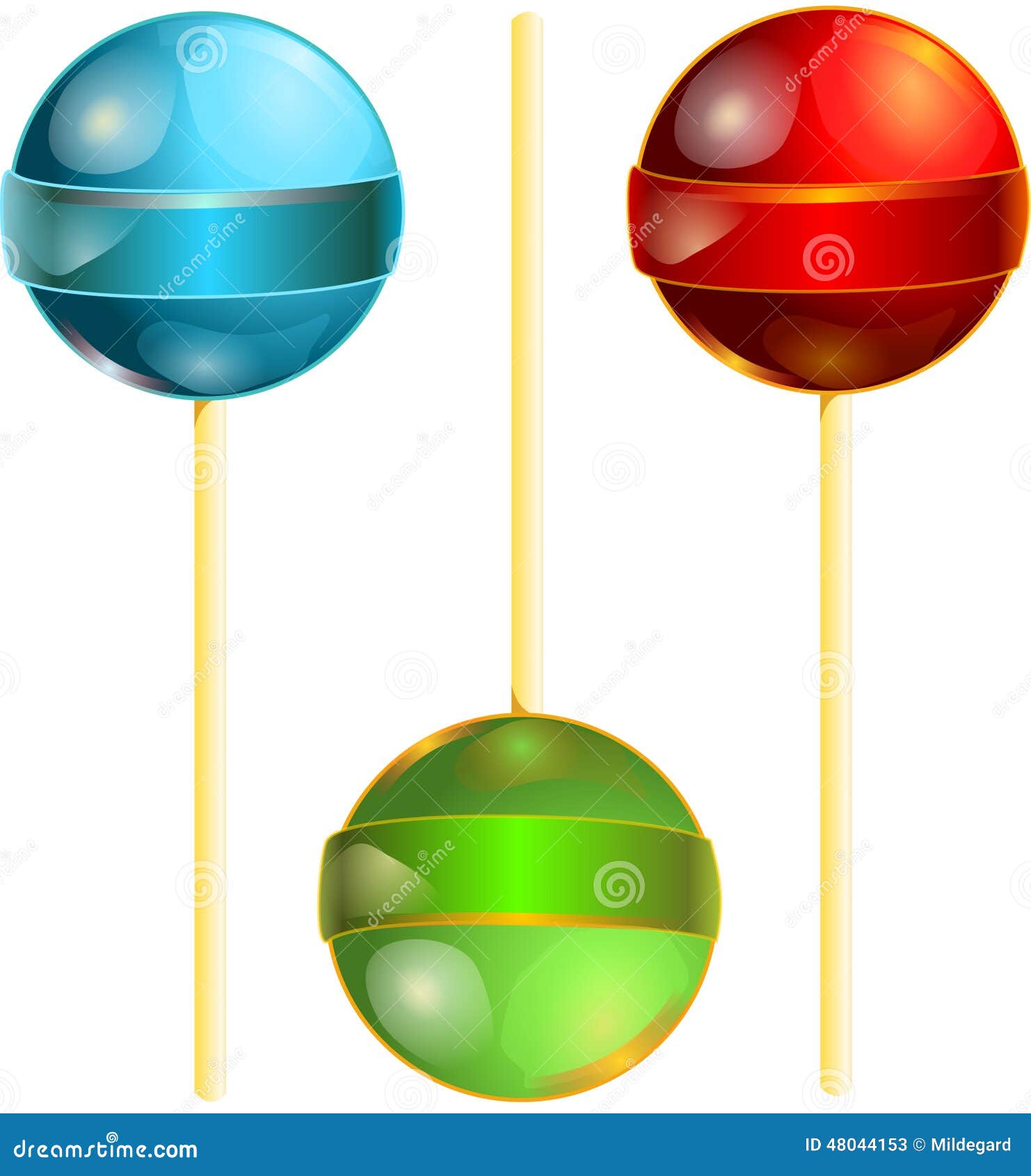 Vector lollipops stock illustration. Illustration of sphere - 48044153