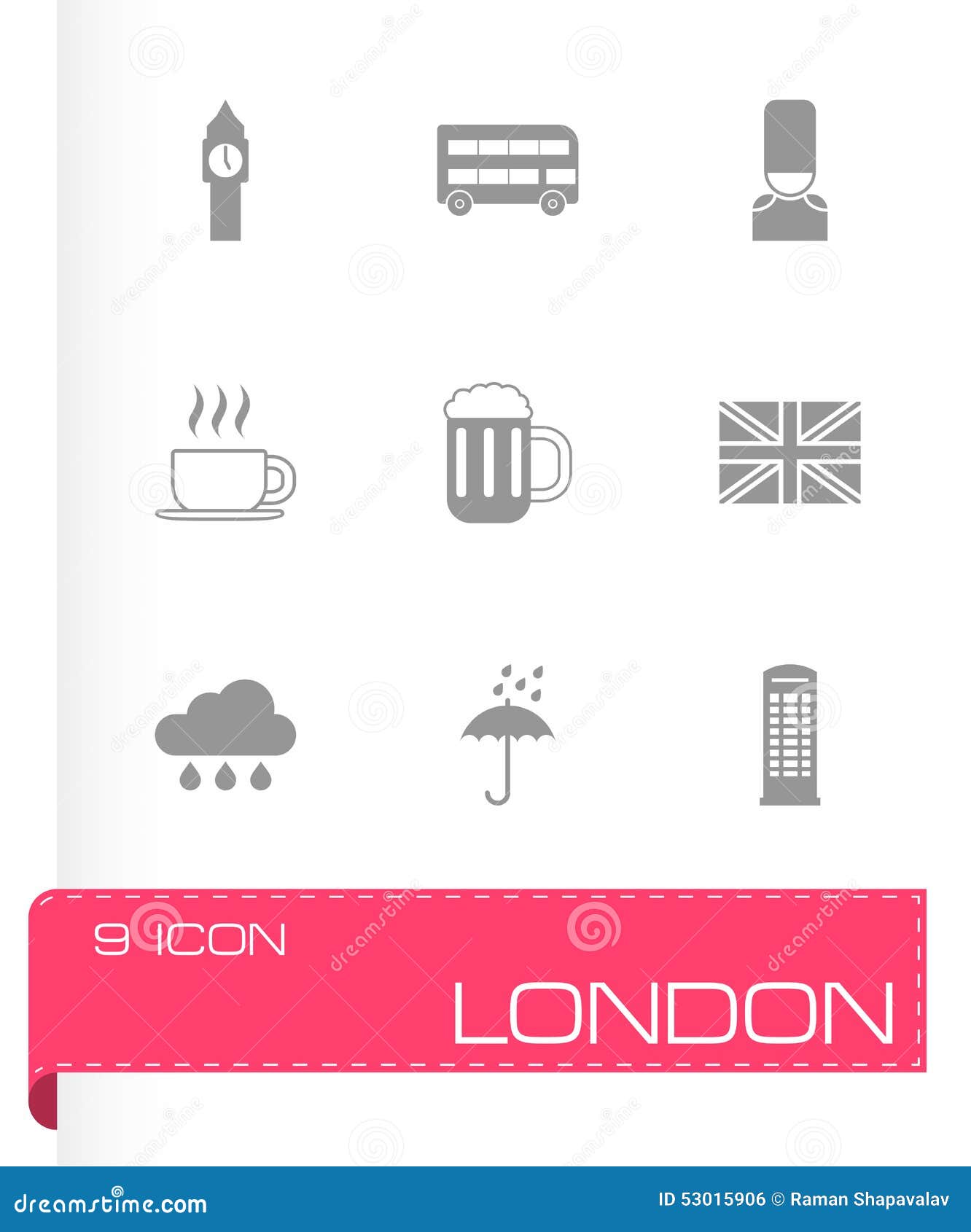 Vector london icon set stock vector. Illustration of city - 53015906