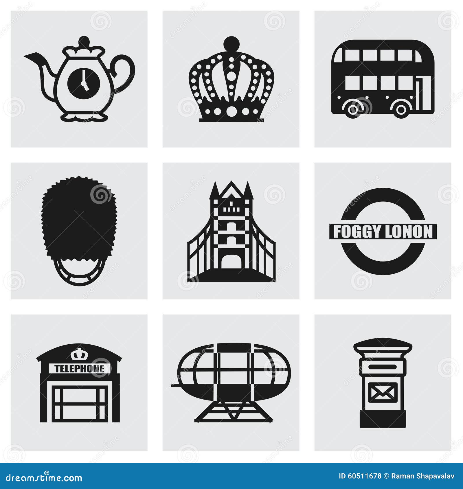 Vector London icon set stock vector. Illustration of crown - 60511678