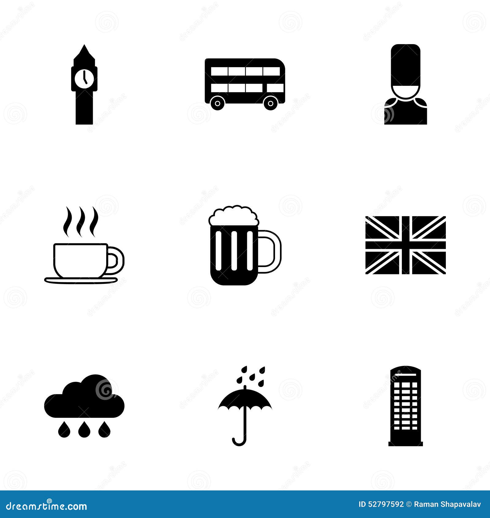 Vector london icon set stock vector. Illustration of london - 52797592