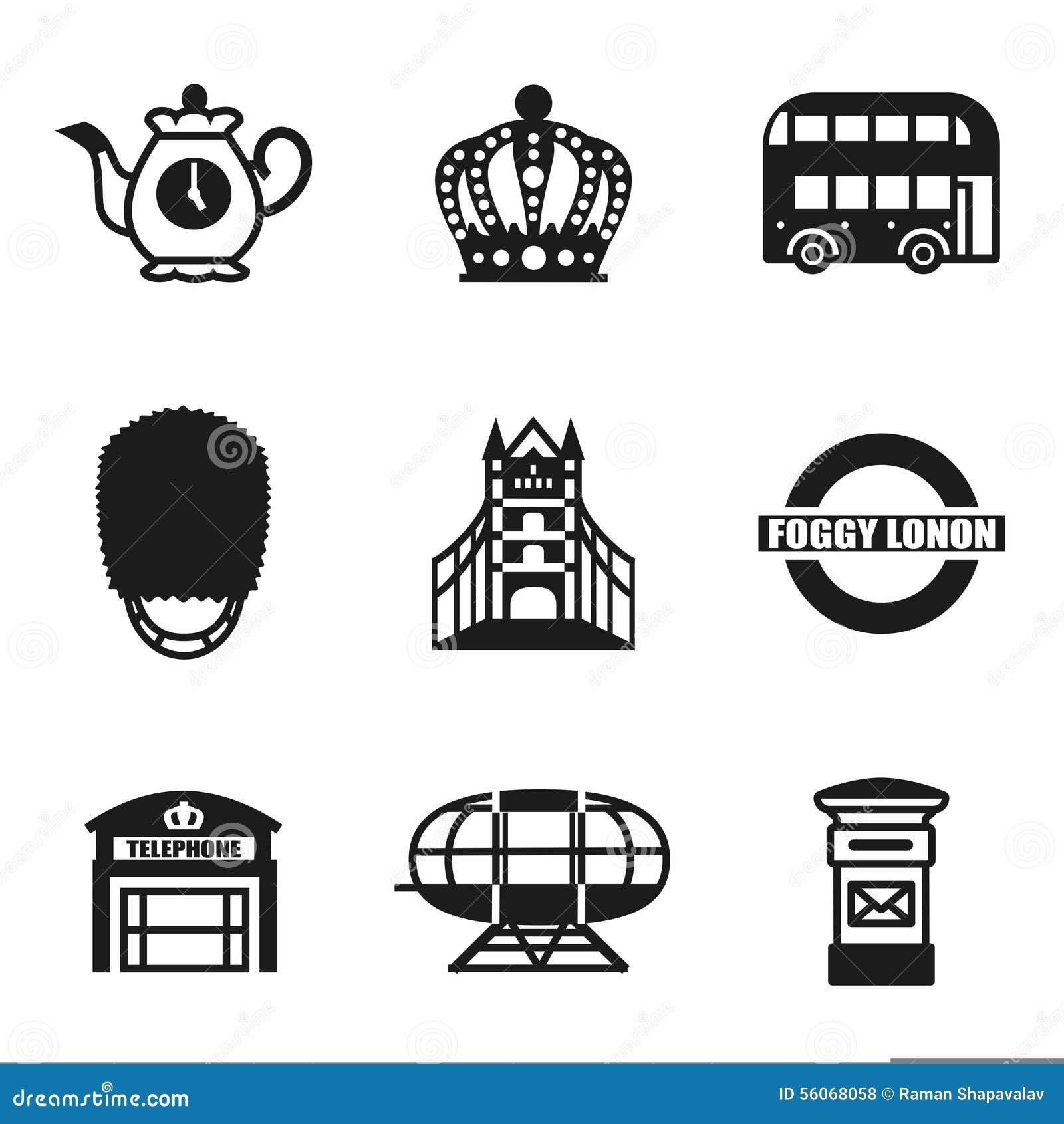 Vector. London Buses Colored Silhouette | CartoonDealer.com #57268146
