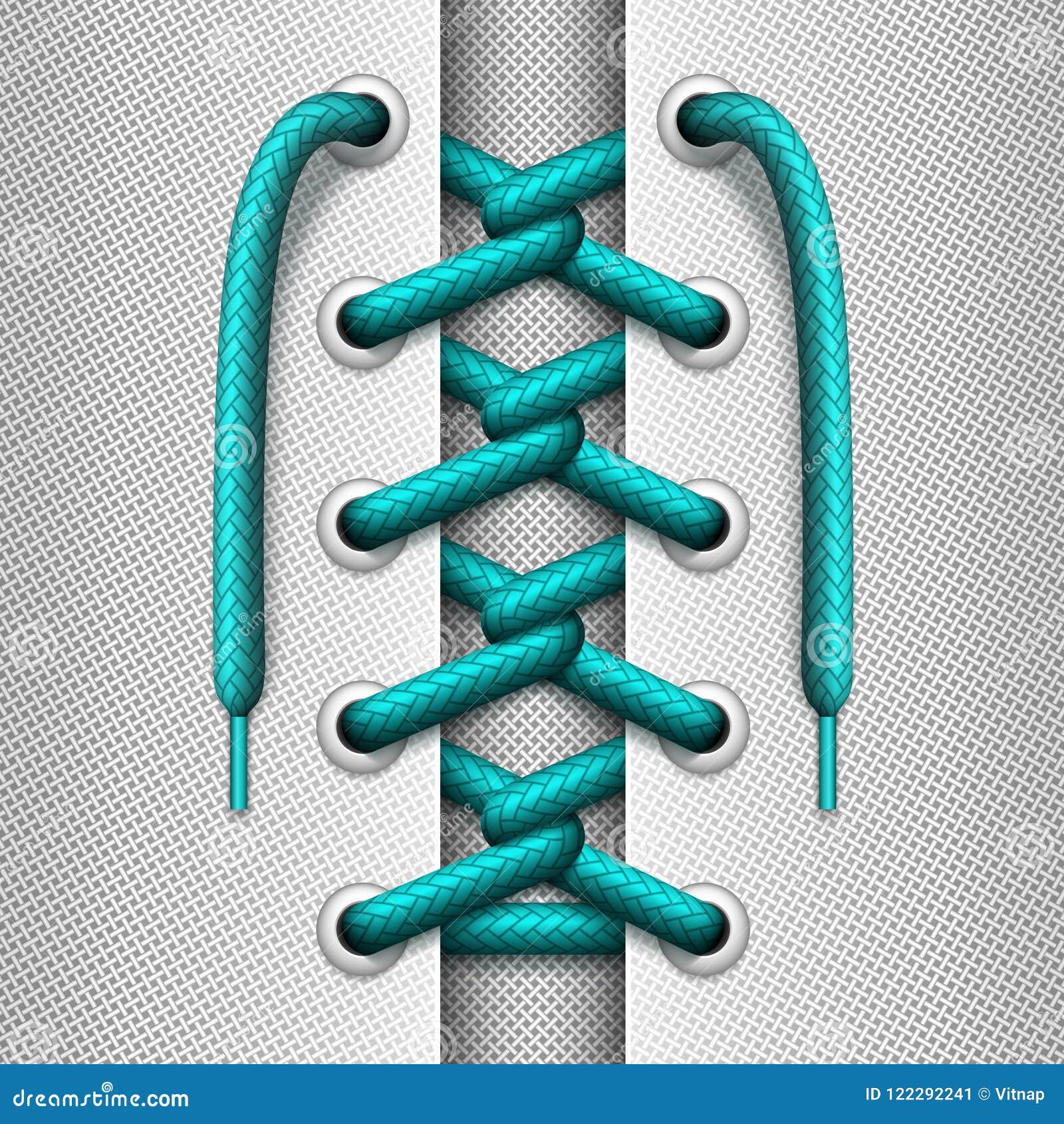 Vector Loop Back Tying of Shoelaces with Elements Stock Vector ...