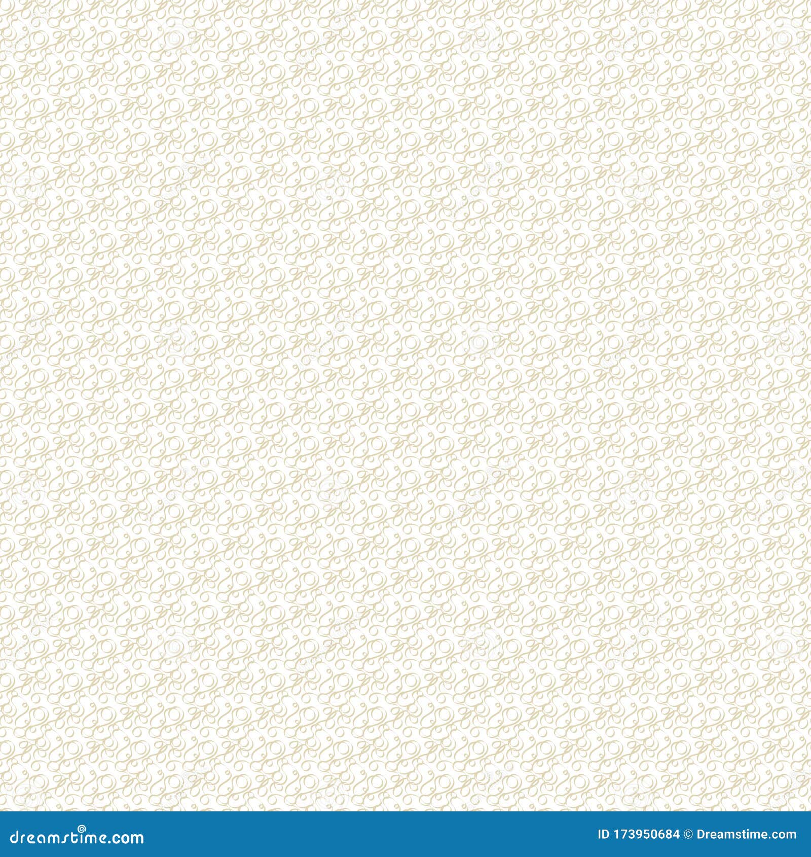 Vector Loops Stipple Design In Gold On White Background Seamless Repeat Pattern Background For