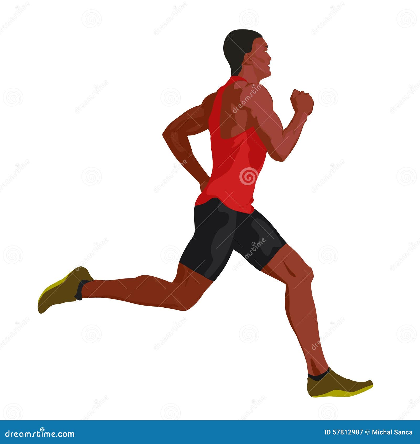 Vector lopende mens vector illustratie. Illustration of lichaam - 57812987