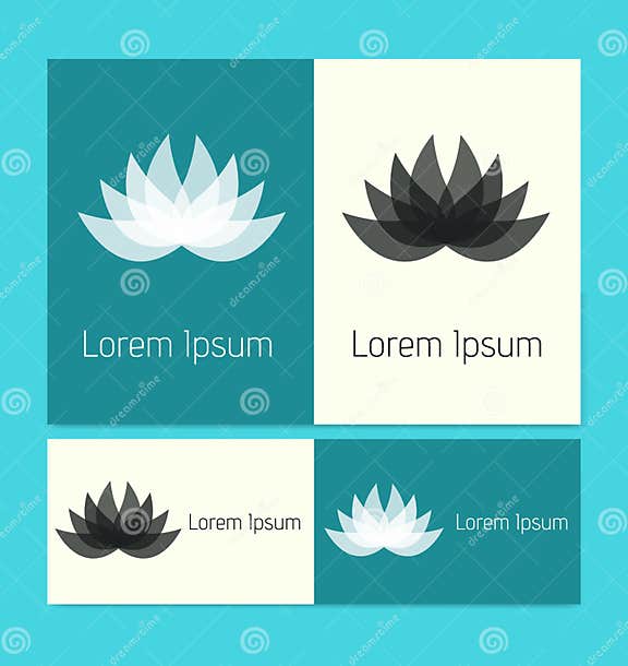 Vector Lotus Circle Logos Set Illustration EPS 10 Stock Vector ...