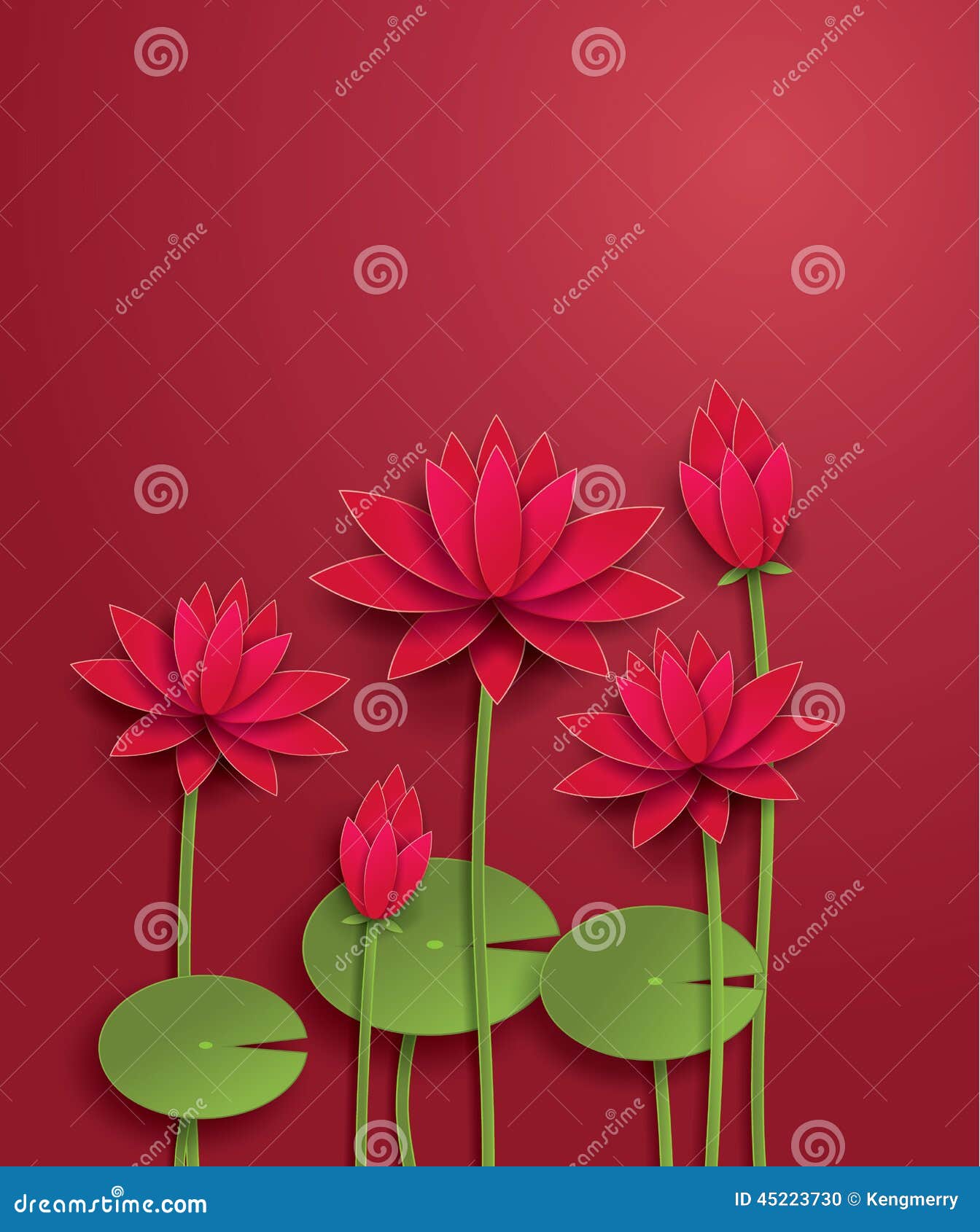 Vector lotus flower stock vector. Illustration of fitness - 45223730
