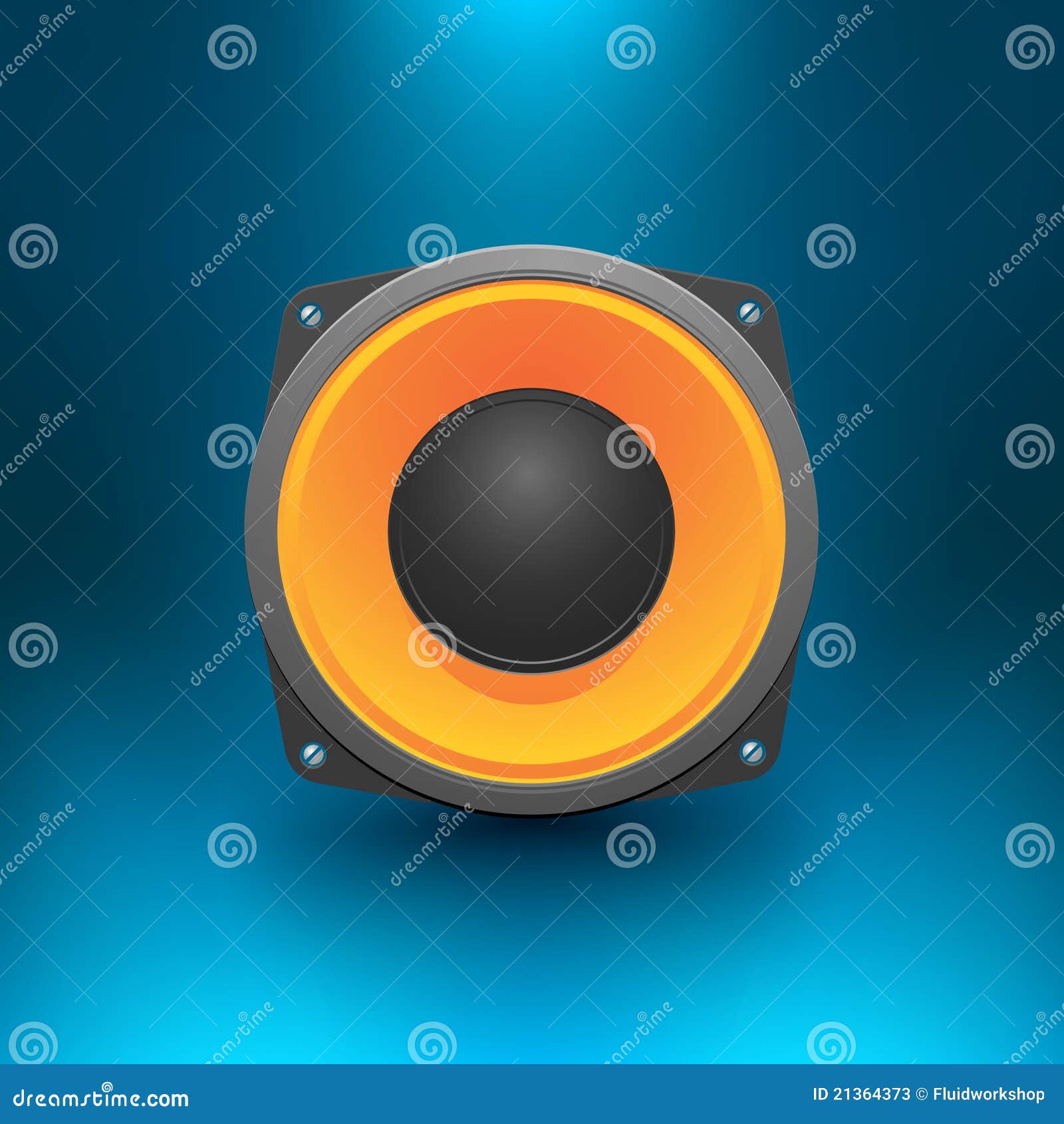 Vector Loudspeaker stock vector. Illustration of flyer - 21364373